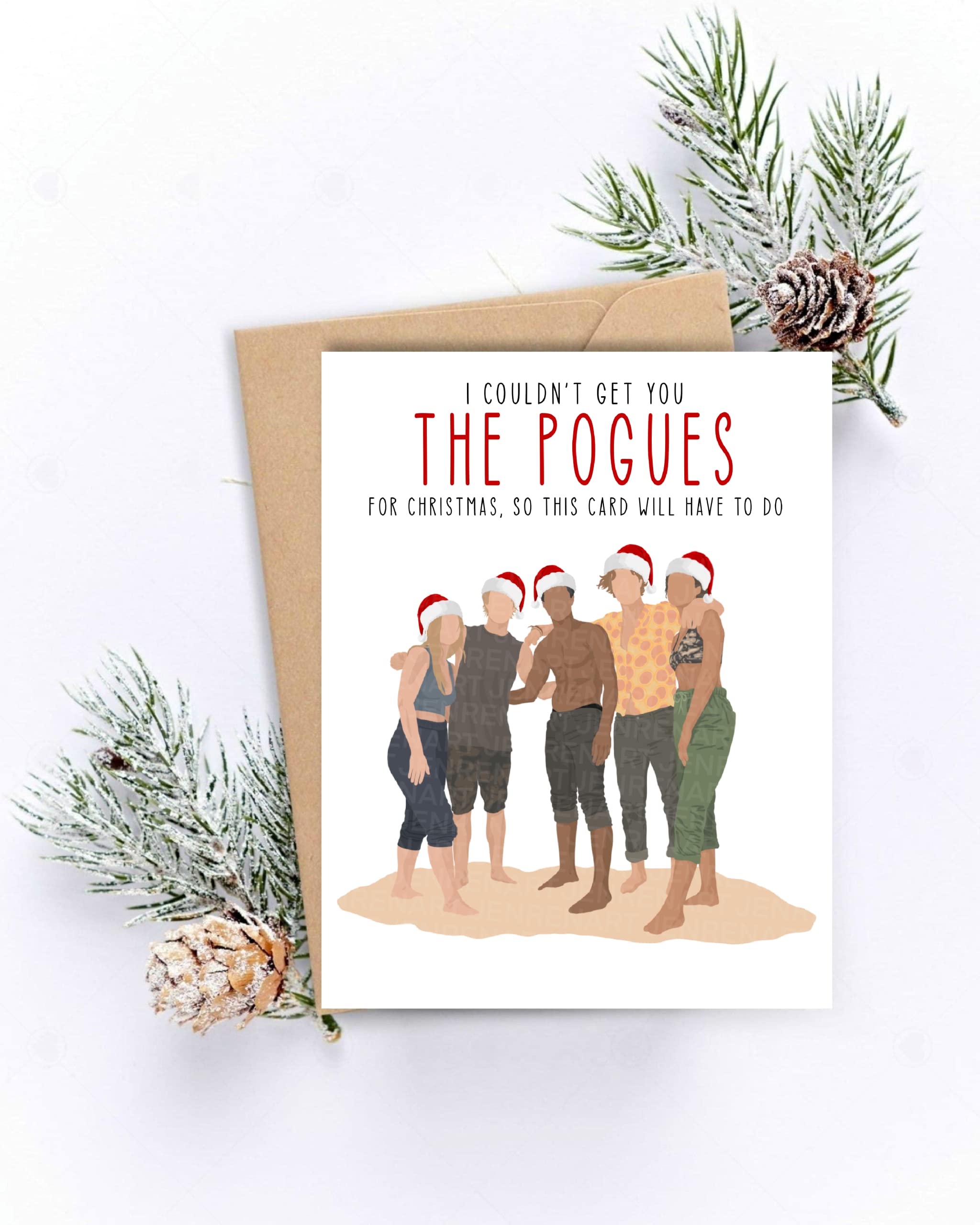 Buy Outer Banks Christmas Card, Pogues, Kooks, Folded Card, Size A6 ...