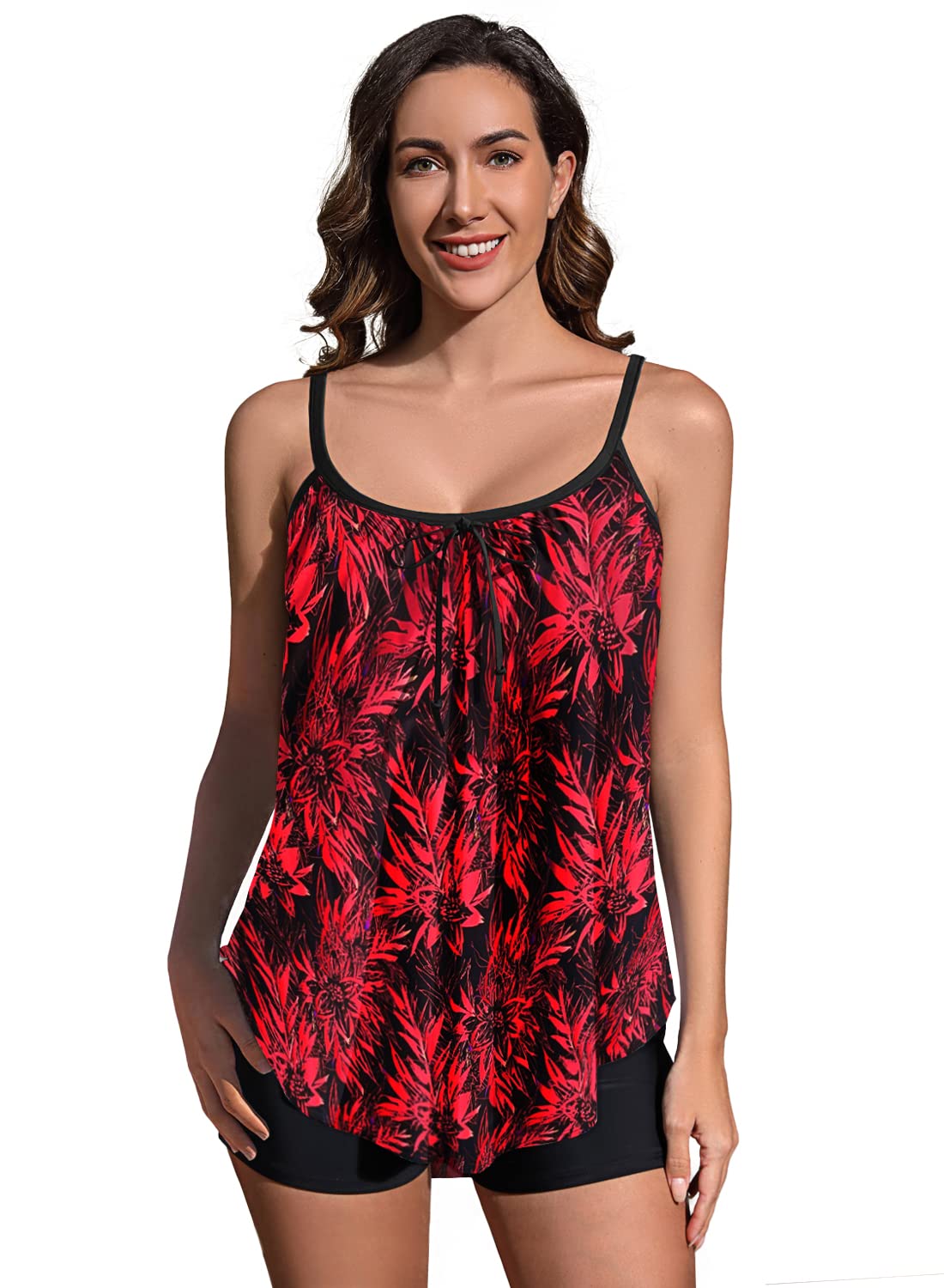 Snapklik.com : REKITA Flowy Tankini Bathing Suits For Women Swimsuits ...