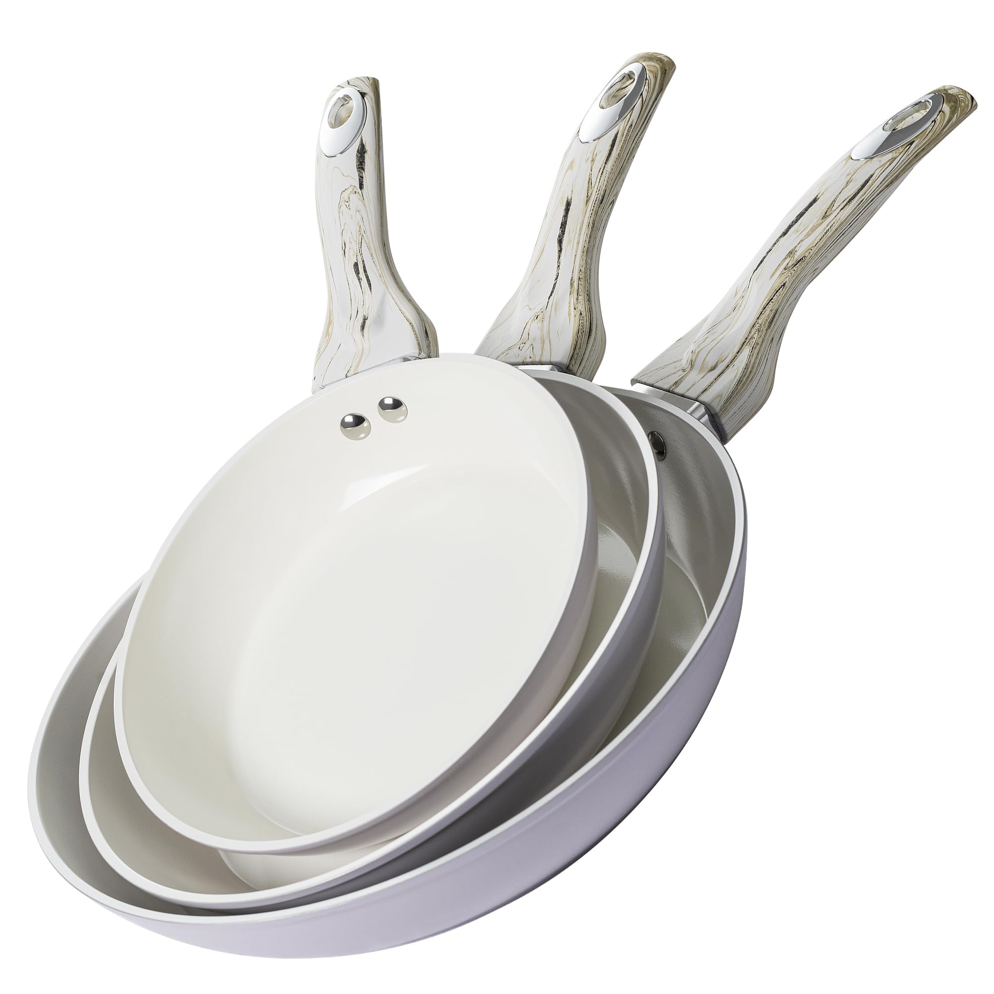 Amazon.com: Joware Nonstick Frying Pans Set, 8" 9.5" 11" Ceramic Frying ...