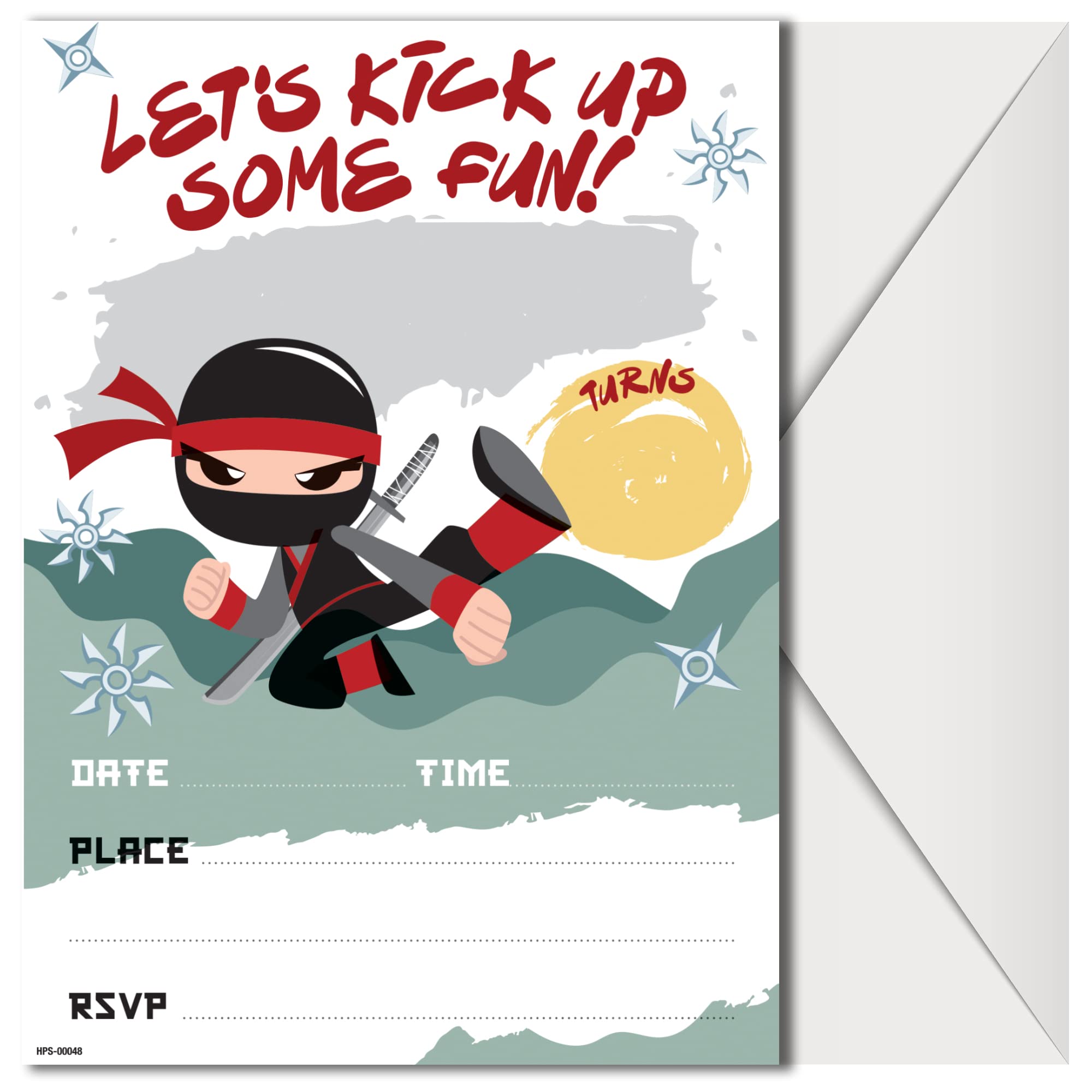 Ninja Pool Party Invitations