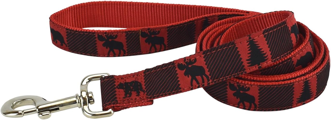 Amazon.com : Hamilton Single Thick Dog Leash with Ribbon Overlay, 5/8 ...