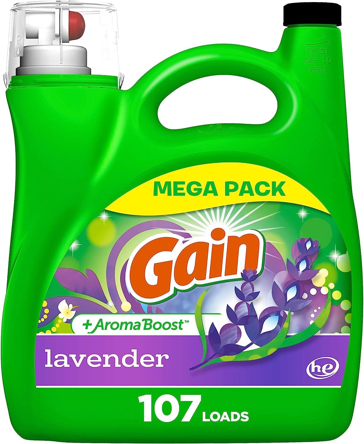 Amazon.com: Gain + Aroma Boost Liquid Laundry Detergent Lavender Scent ...