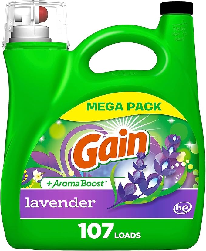 Amazon.com: Gain + Aroma Boost Laundry Detergent Liquid Soap, Lavender ...