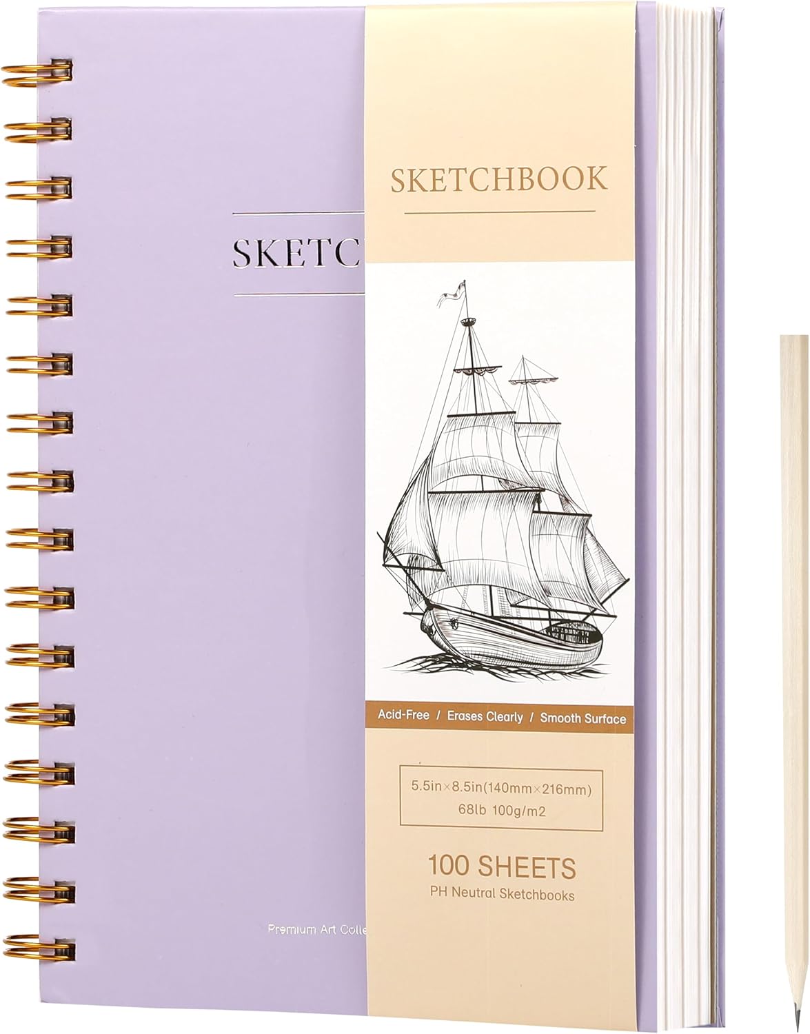 Amazon.com: Yoment 5.5" x 8.5" Sketchbook for Drawing Small Spiral ...