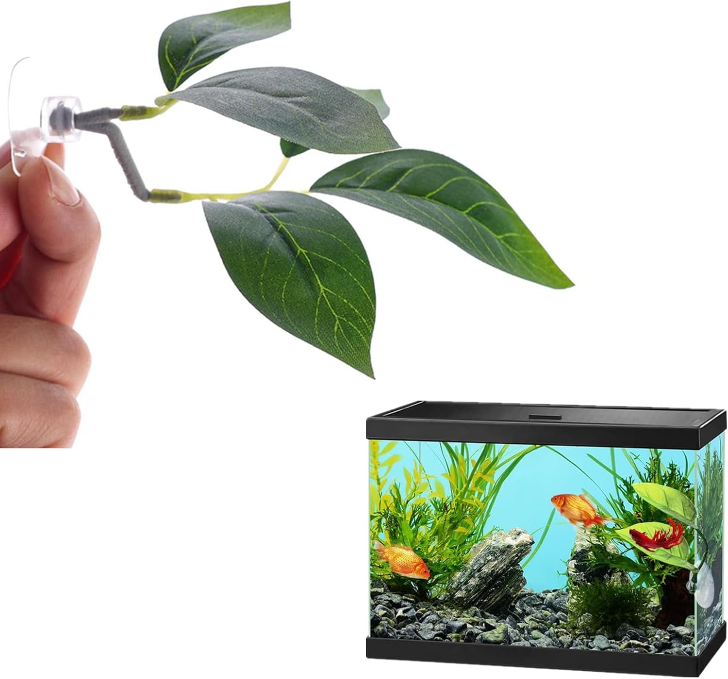 Amazon.co.jp: DECI ベタのおやすみリーフ ベタ魚植物の葉 人工水草 水槽飾り フィッシュタンク 水槽内装 アクアリウム 人工 ...