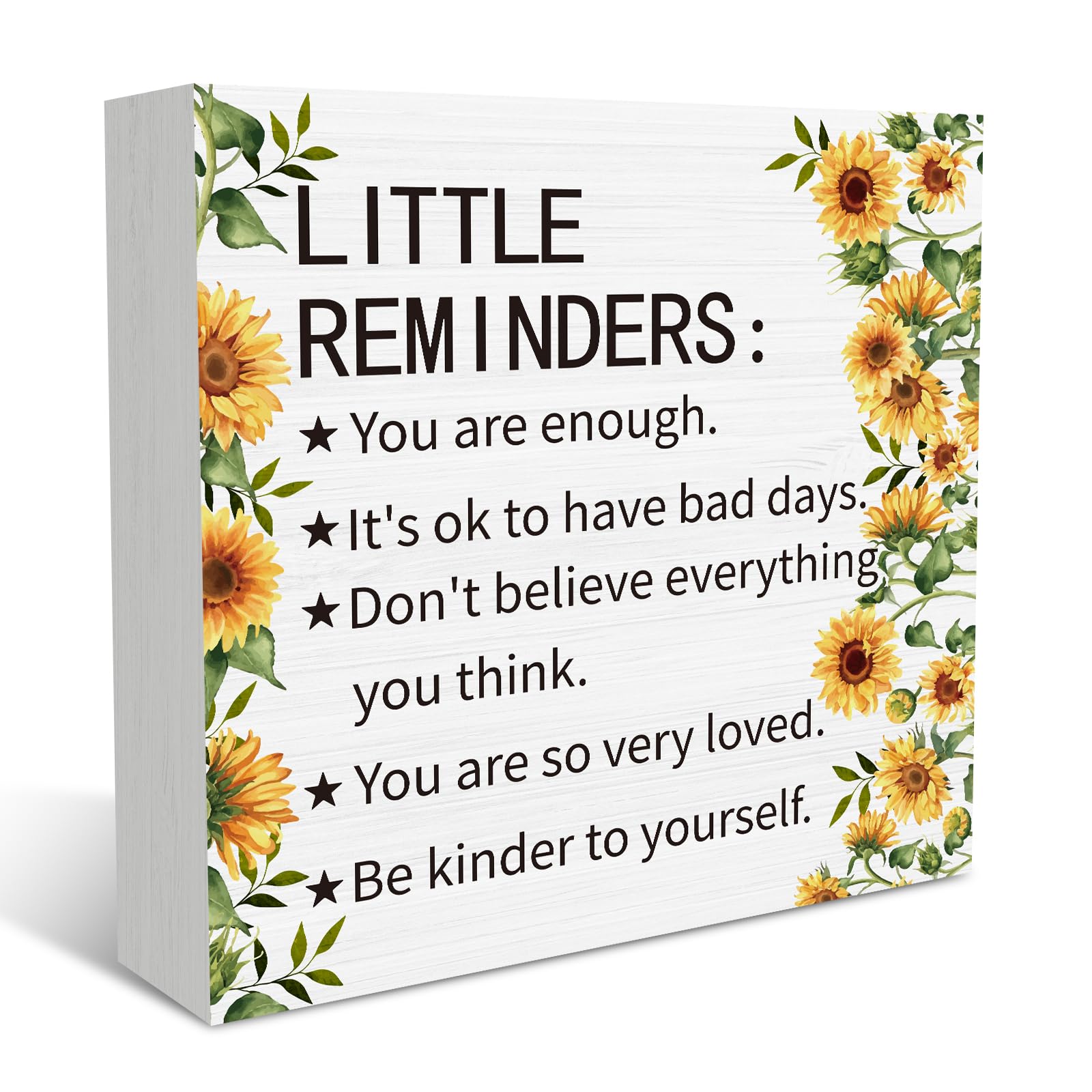 Amazon.com: Inspirational Quotes Wooden Box Sign - Shejdgart Little ...