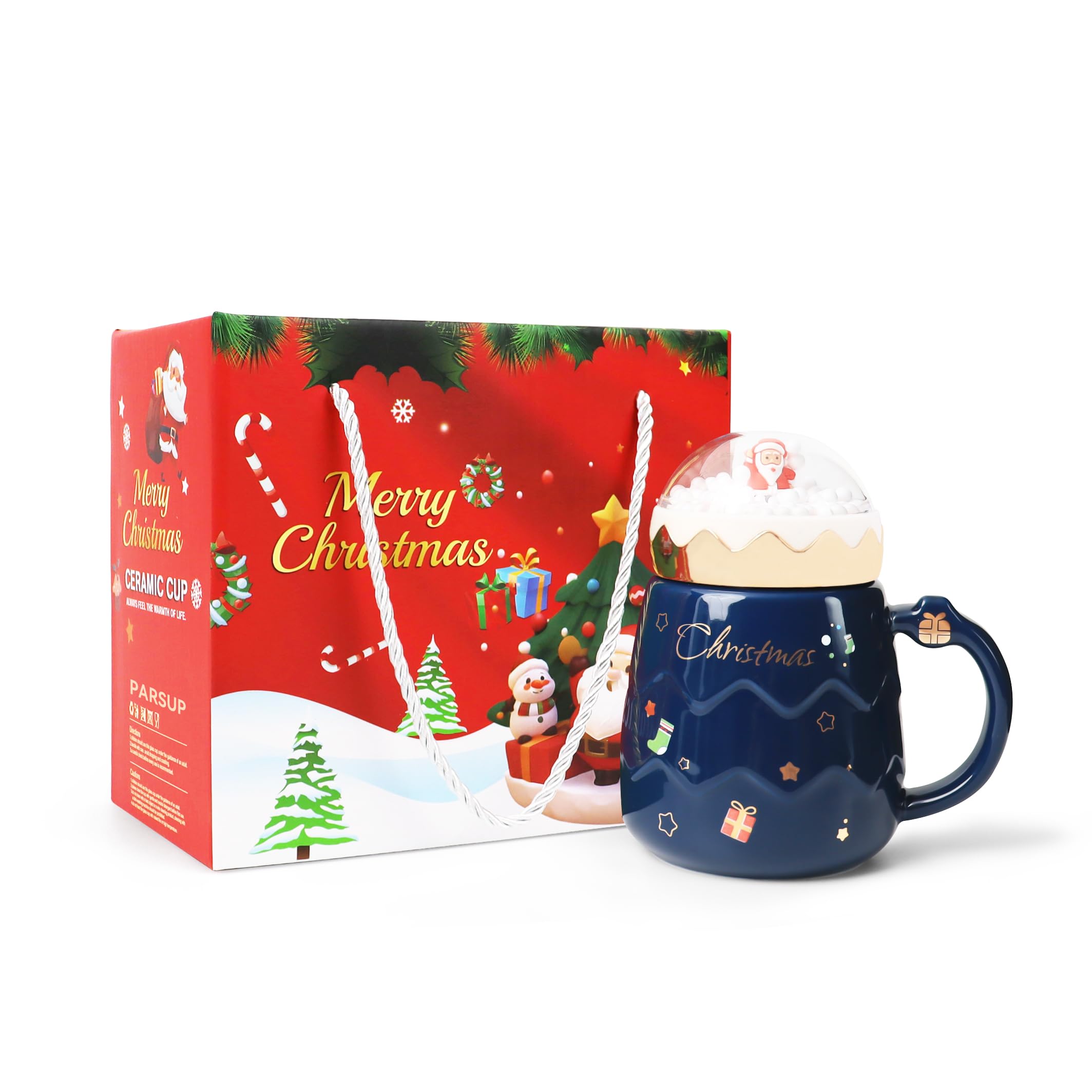 Amazon.com: Christmas Mug, Cute Ceramic Tea mugs with Christmas Santa ...