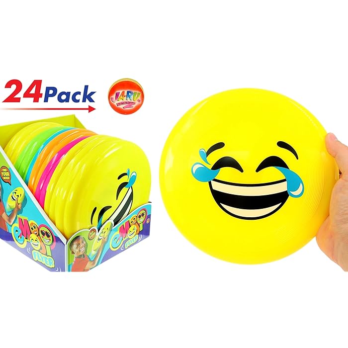 Buy JA-RU Flying Disc Frisbee Emoji Faces 9" (Pack of 24 Units Bulk ...