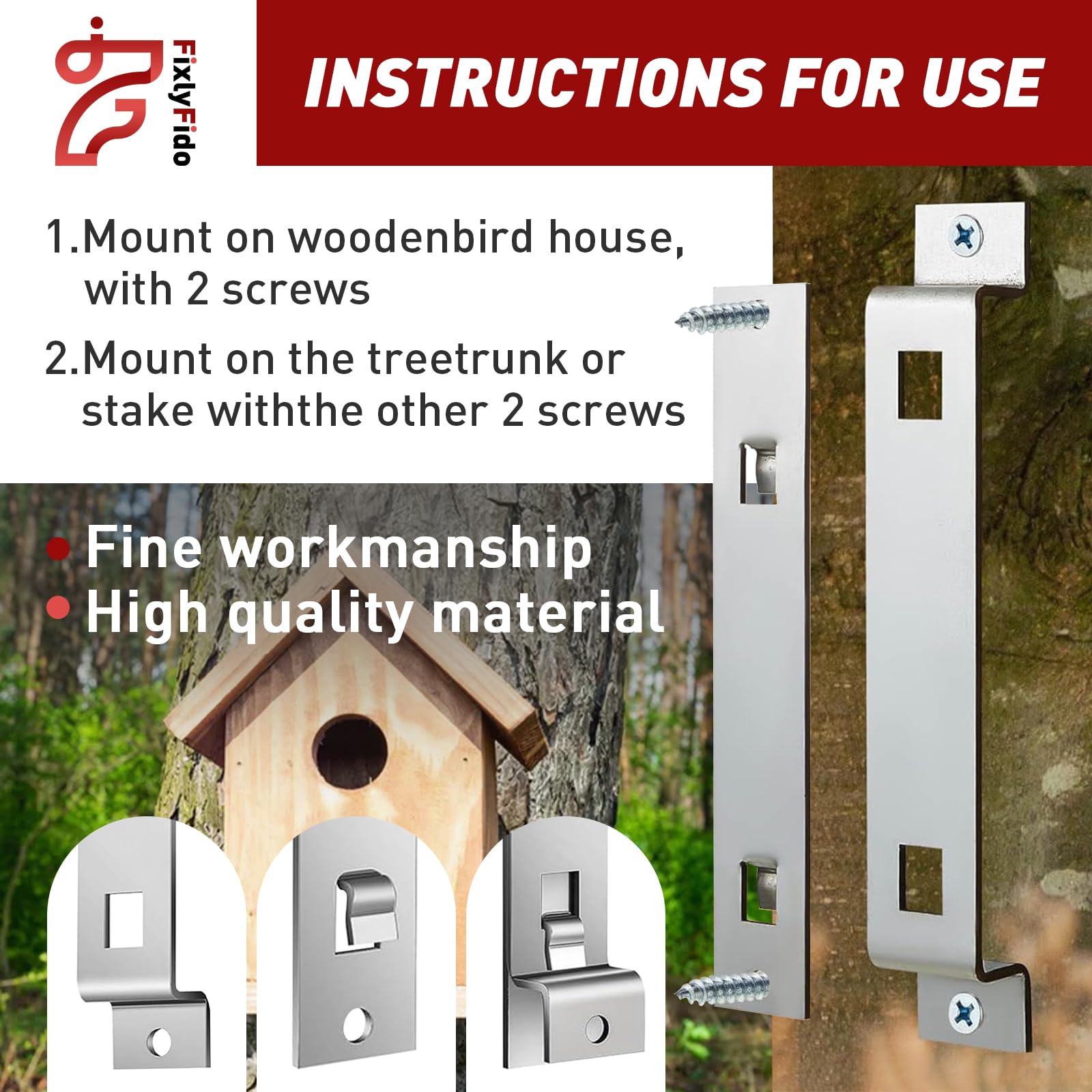 Snapklik.com : 2 Packs Bird House Hanger, Stable Rust Proof Galvanized ...