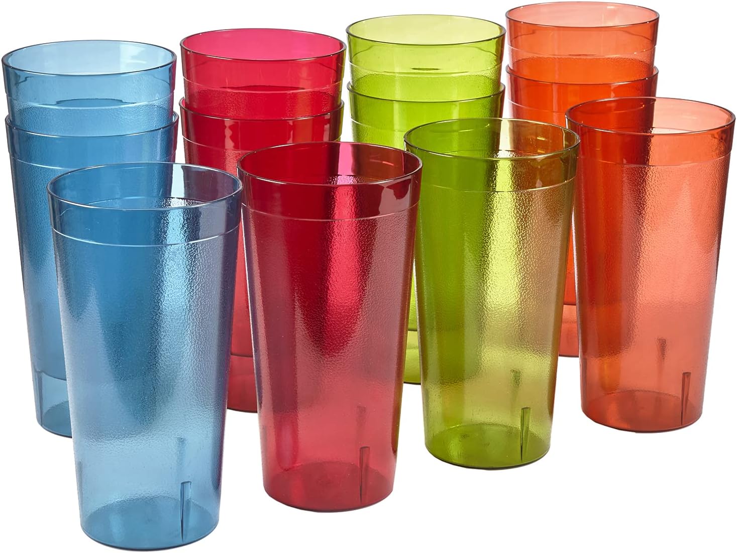 Amazon.com | US Acrylic Cafe Plastic Reusable Tumblers (Set of 12) 20 ...