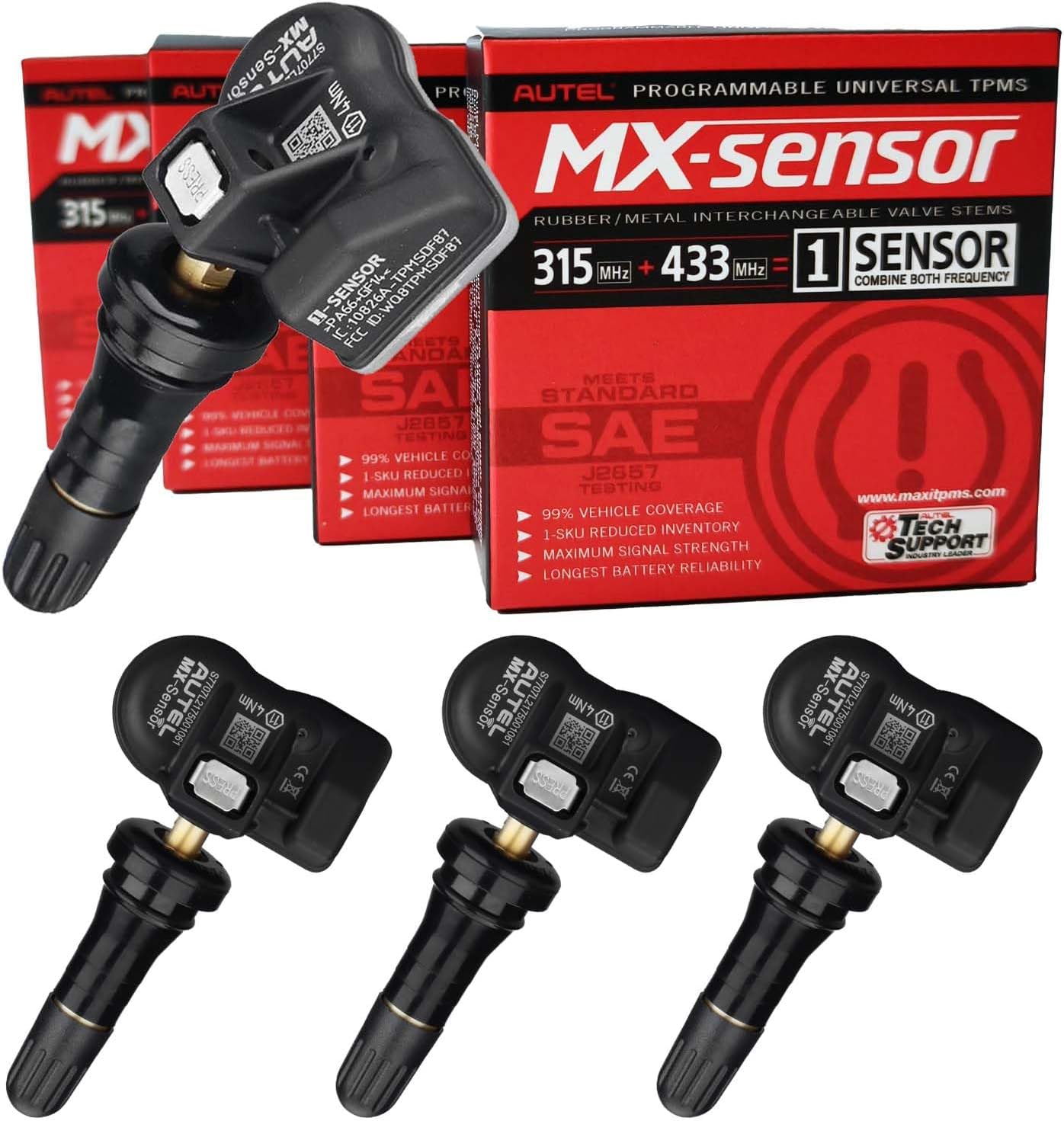 Amazon.com: Schrader 33500B EZ-Sensor Single SKU (314.9 MHz, 315 MHz ...