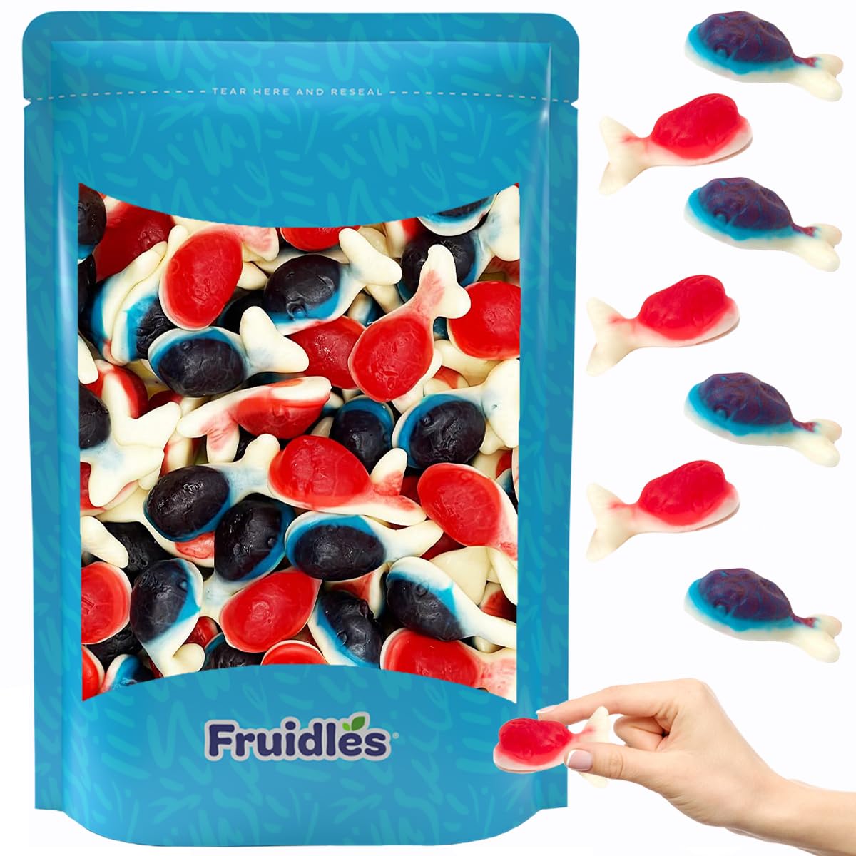 Amazon.com : Fruidles Assorted Gummy Whales Candy, Delicious Fruit ...