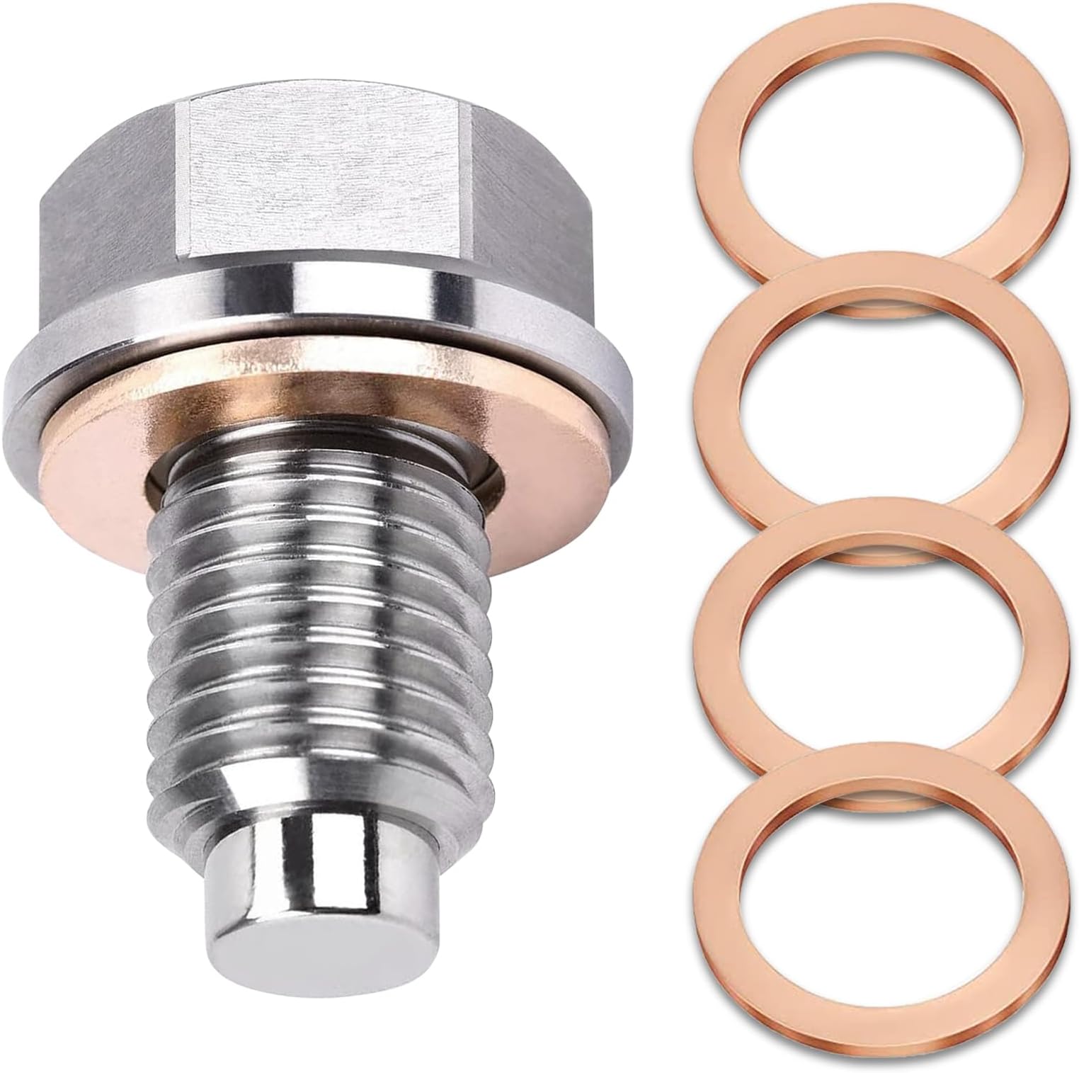 Amazon.com: Magnetic Stainless Steel Oil Pan Drain Nut Bolt, M14 x 1.5 ...