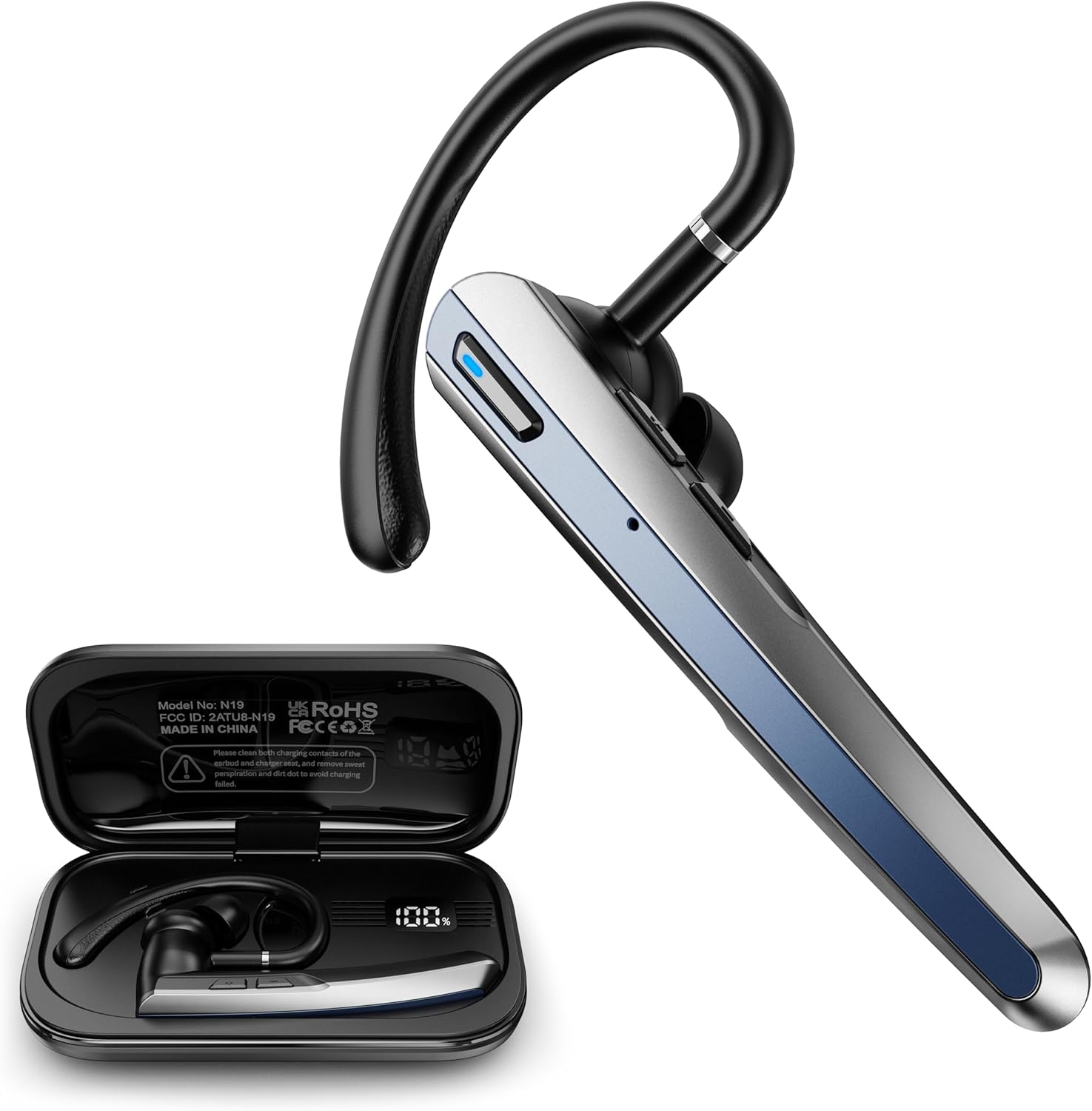 Amazon.com: Yukigefe Bluetooth Headset - Wireless Headset with Mic for ...