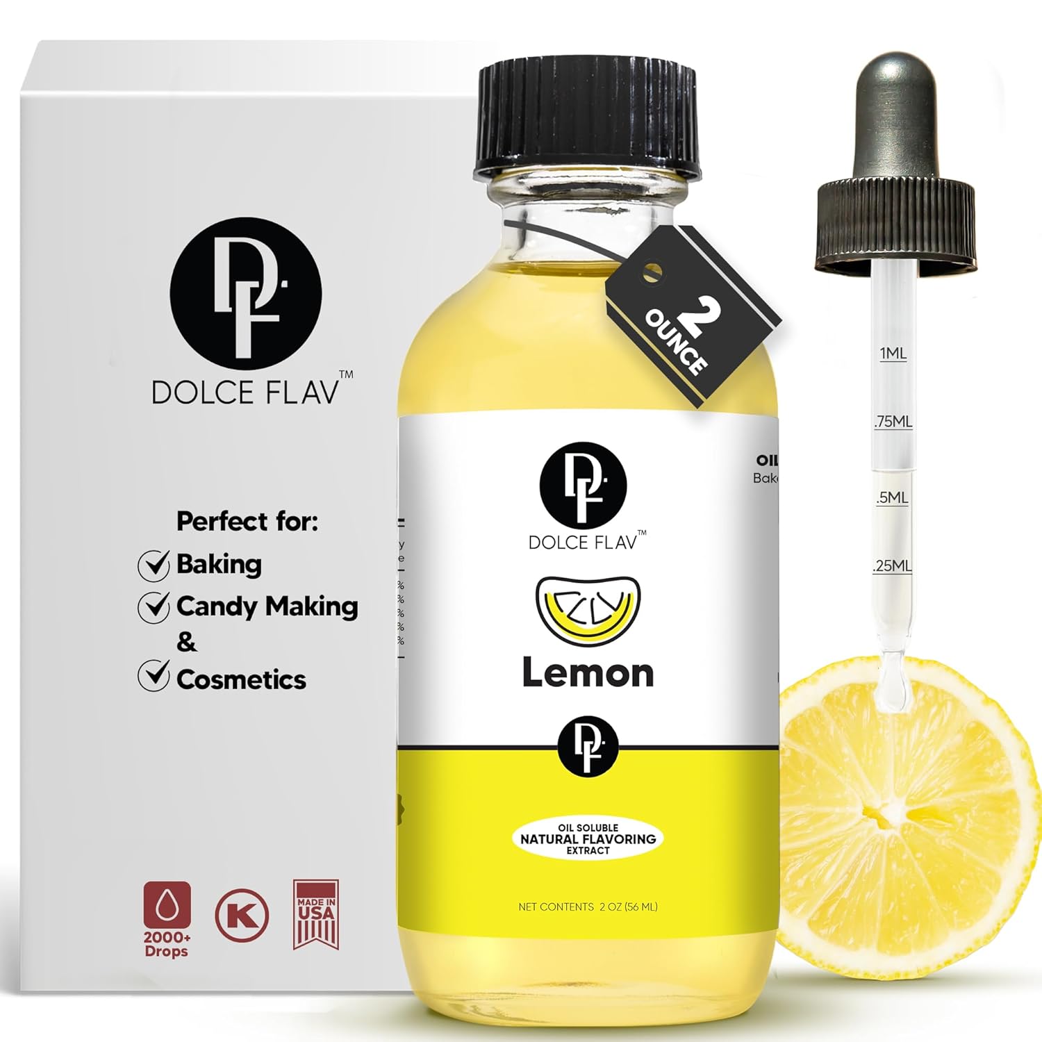 Amazon.com: Lemon Flavor Concentrate for Food & Cosmetics – 2 Oz ...