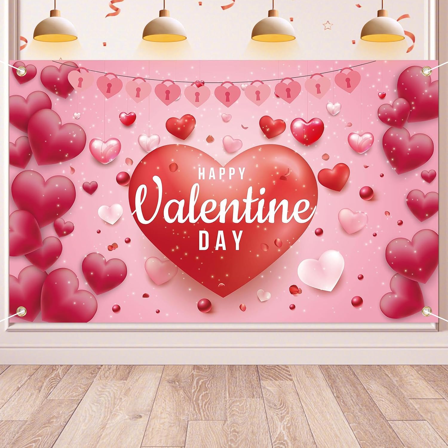 Large Valentine's Day Backdrop Banner Valentines Day Decorations Love ...