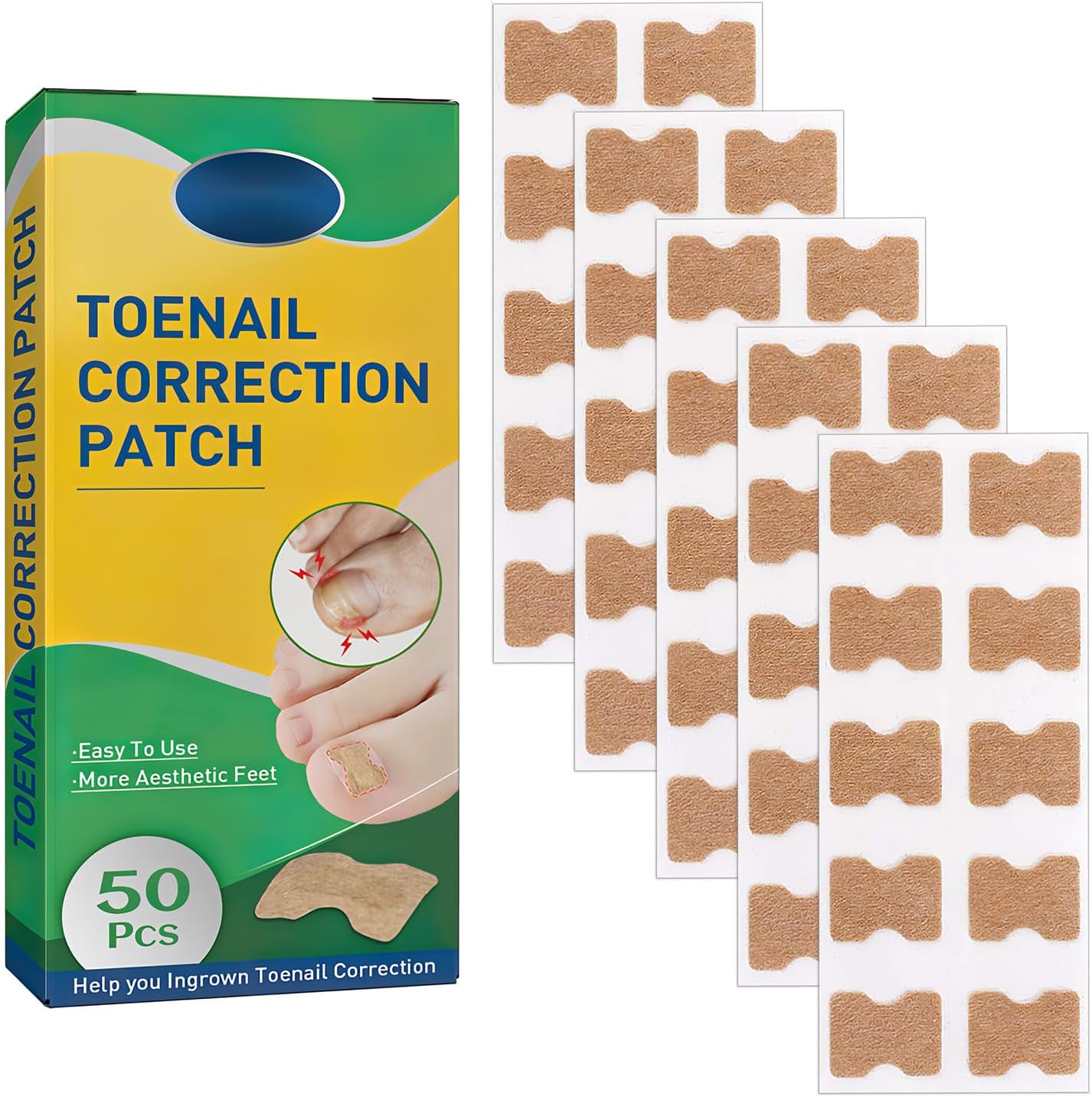 Amazon.com : Oreutkd Ingrown Toenail Treatment, 50 Pcs No Glue ...