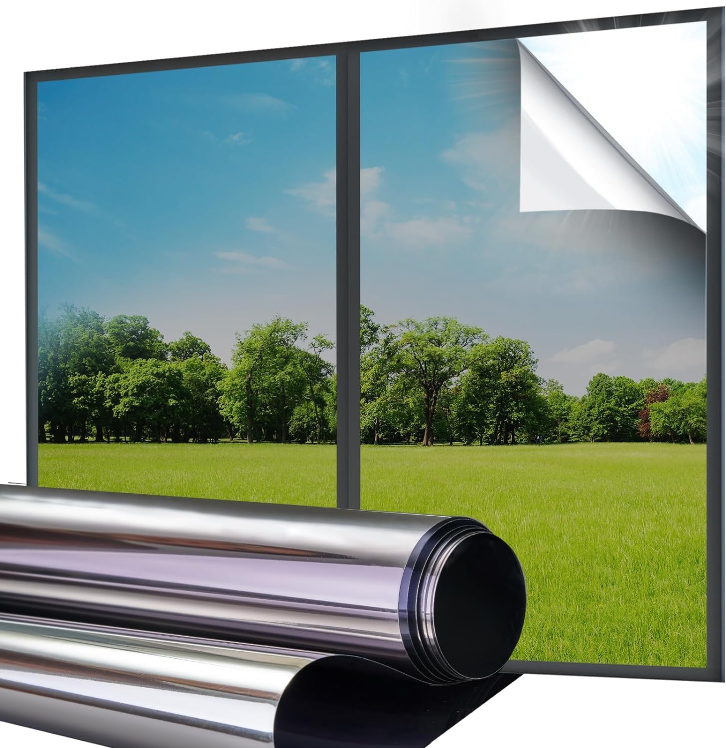 Lifetree One Way Window Film: Reflective Window Tint Film, Heat Window ...