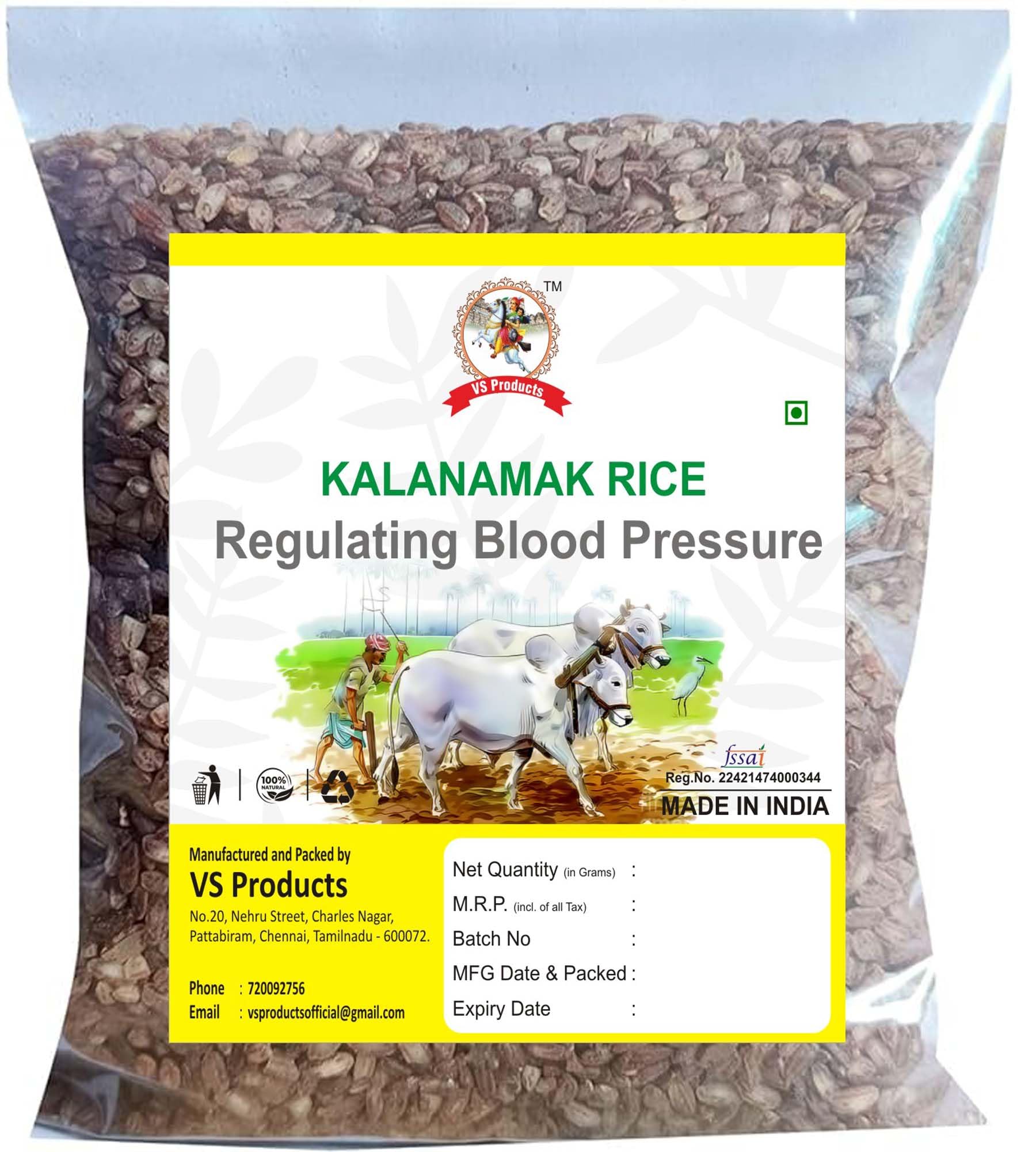 Buy VS Products Tradition s Kalanamak Rice, 1kg, Buddha Rice, Rich in ...