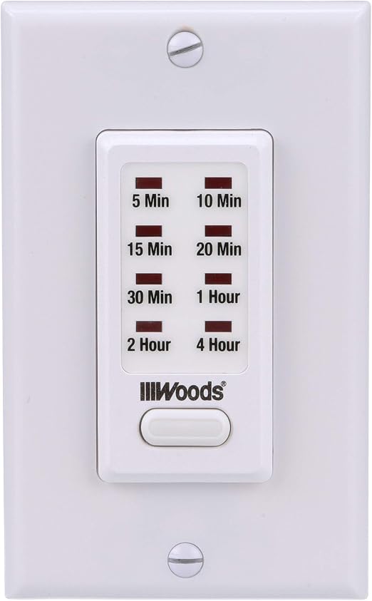 Amazon.com: Woods 59724WD In-Wall 4-Hour Digital Countdown Timer ...