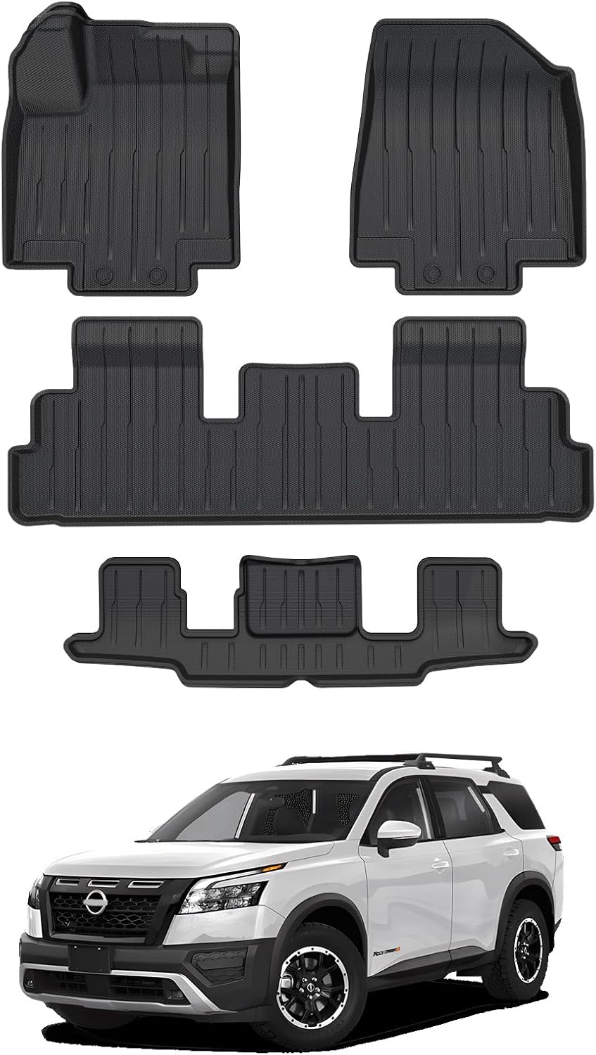 Amazon.com: CARESA Floor Mats for Nissan Pathfinder Accessories 2022 ...