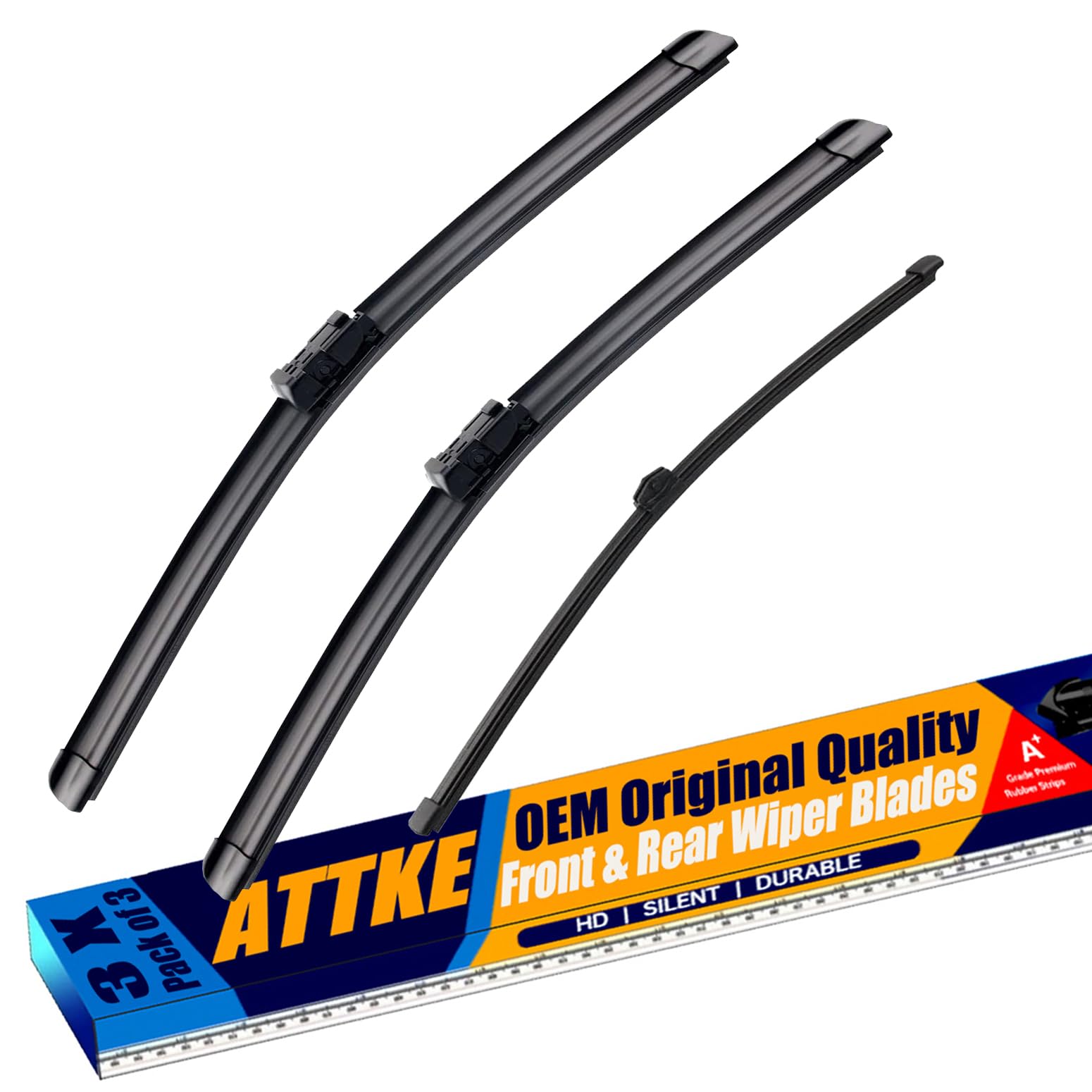 Amazon.com: 3 Wiper Blades 27" + 20" Front Wiper + 15" Rear Wiper ...