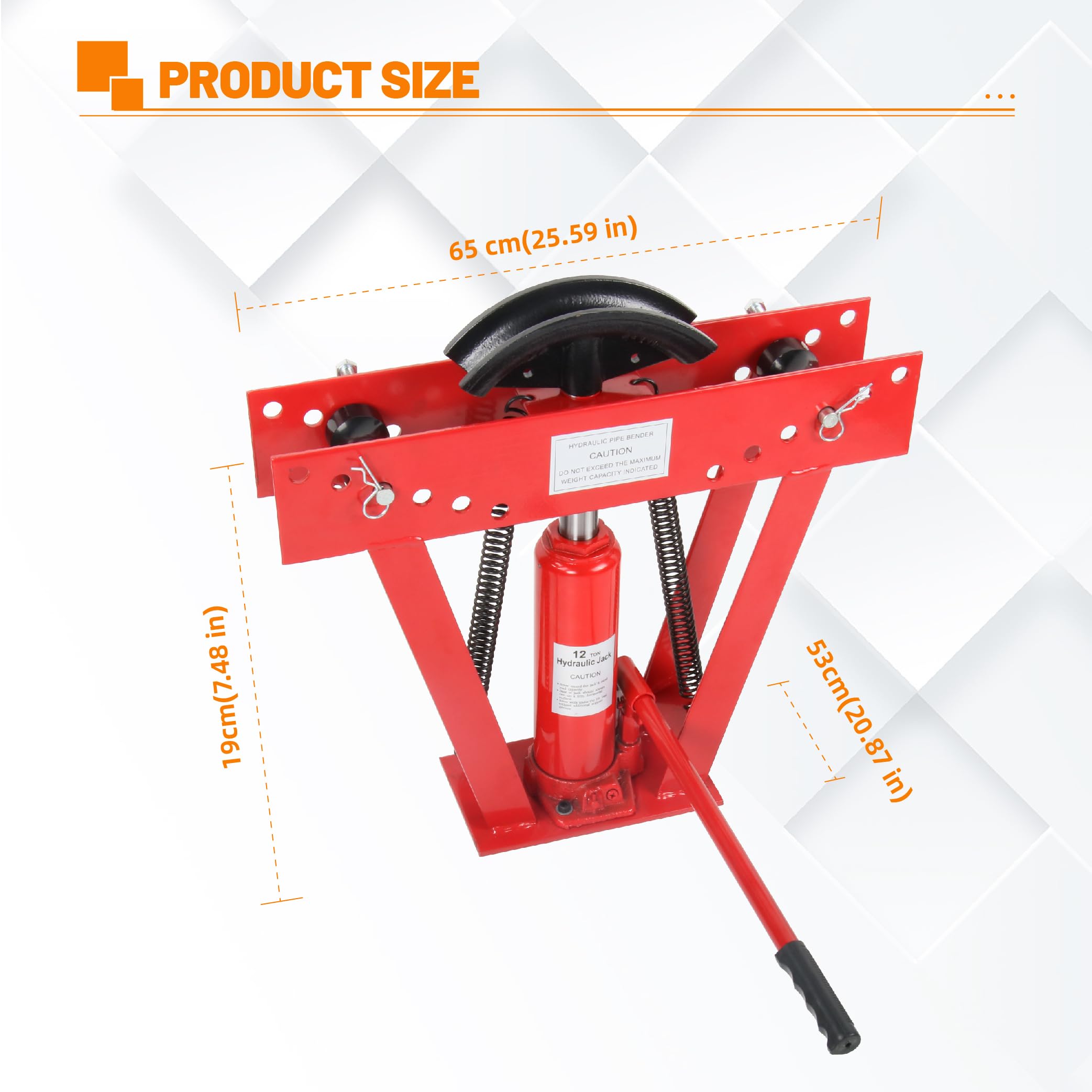 Snapklik.com : Higehio 12 Ton Hydraulic Pipe Bender 1/2 Inch Manual ...