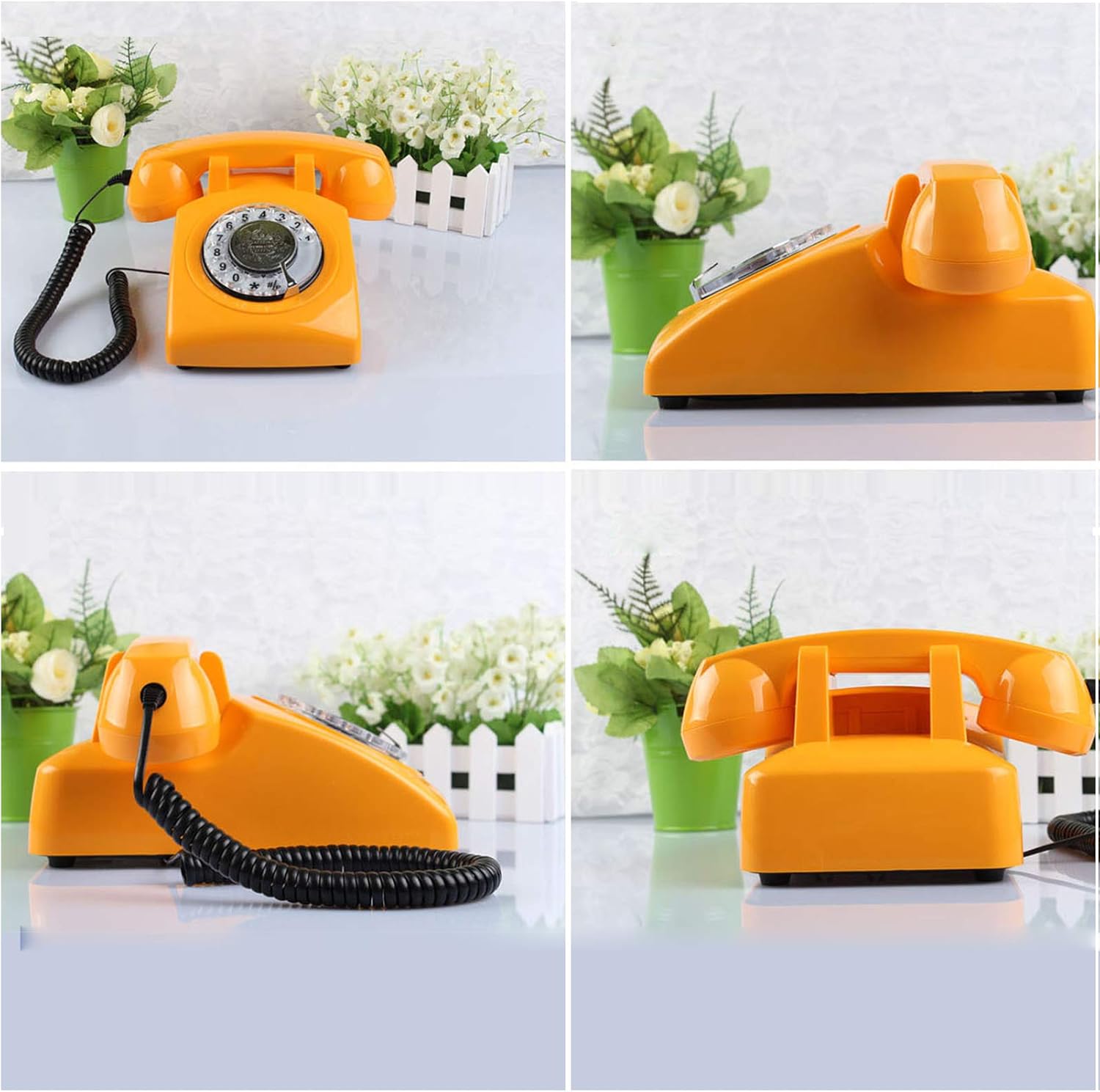 Corded Retro Phone, TelPal Landline Telephone with Old Fashion Rotary ...