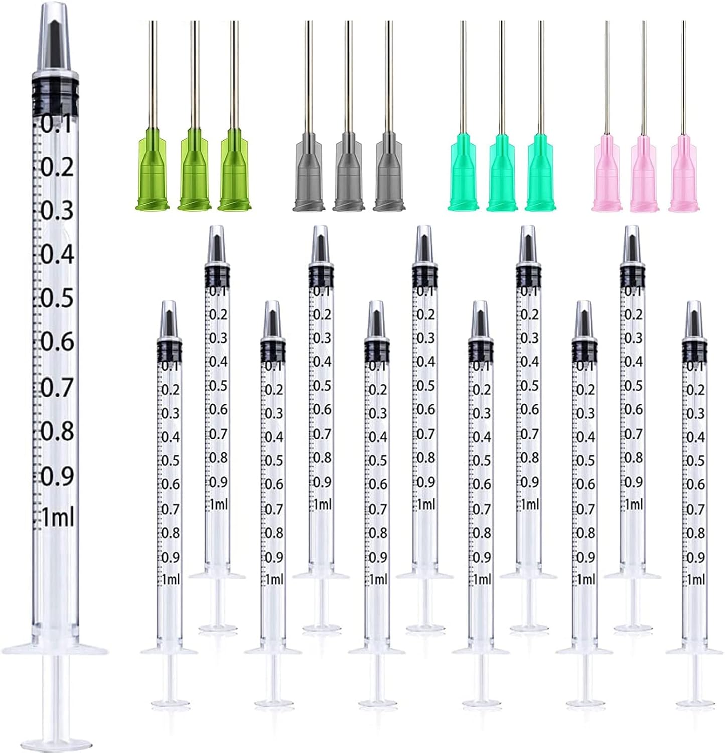 Amazon.co.jp: TOUFEIYUAN 12pcs 1ml Syringes with Syringes 14G, 16G, 18G ...