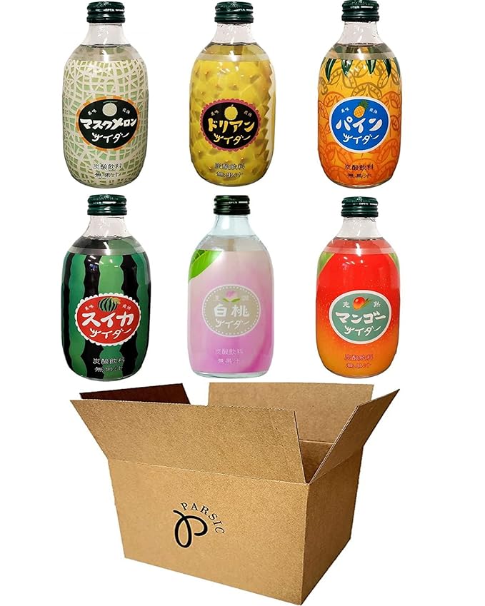 Amazon.com : Tomomasu Japanese Soda Cider Soft Drink, 10.14Fl oz Each ...