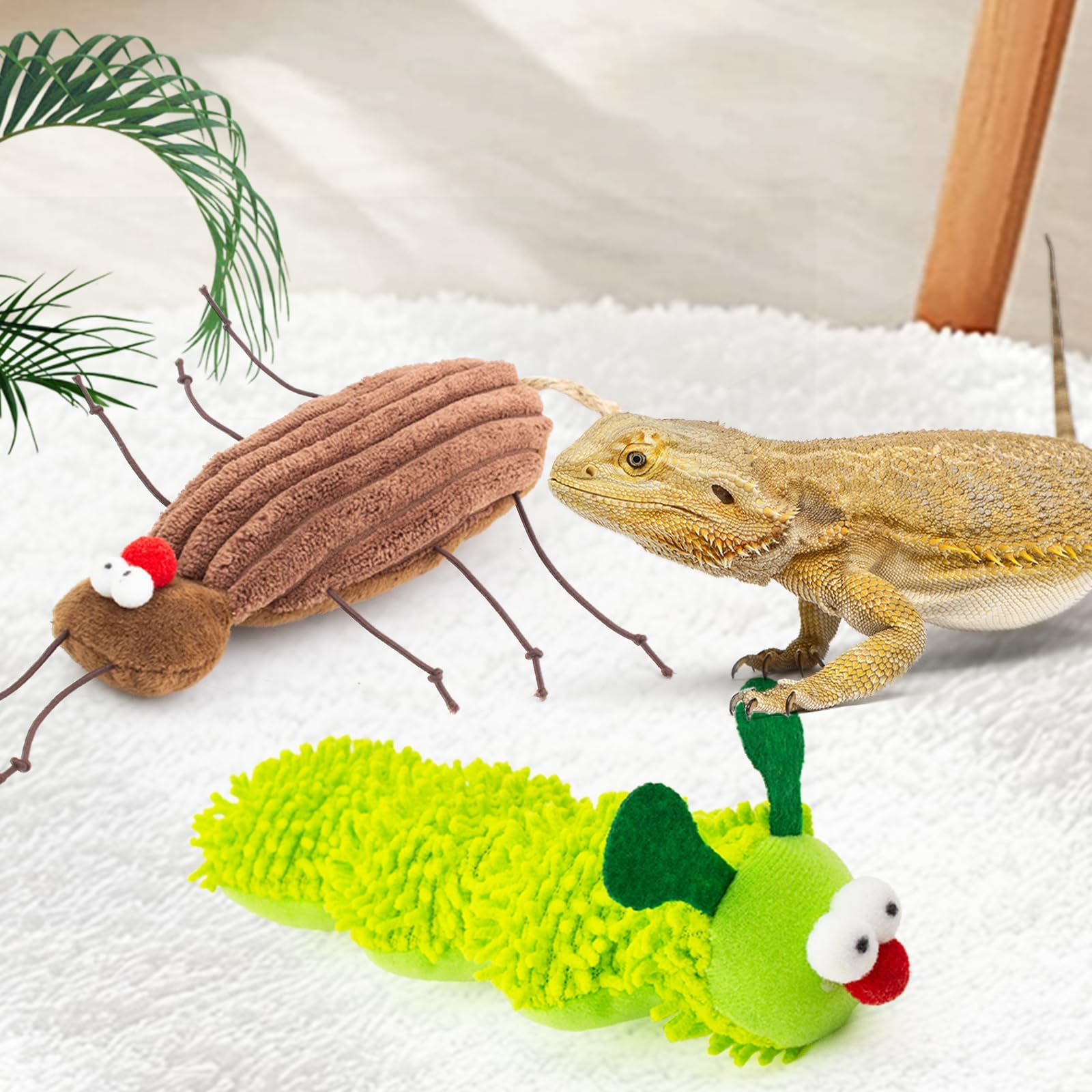 Amazon.com: FlidRunest 2 Pack Bearded Dragon Accessories Toys, Plush Toy for Bearded Dragon ...
