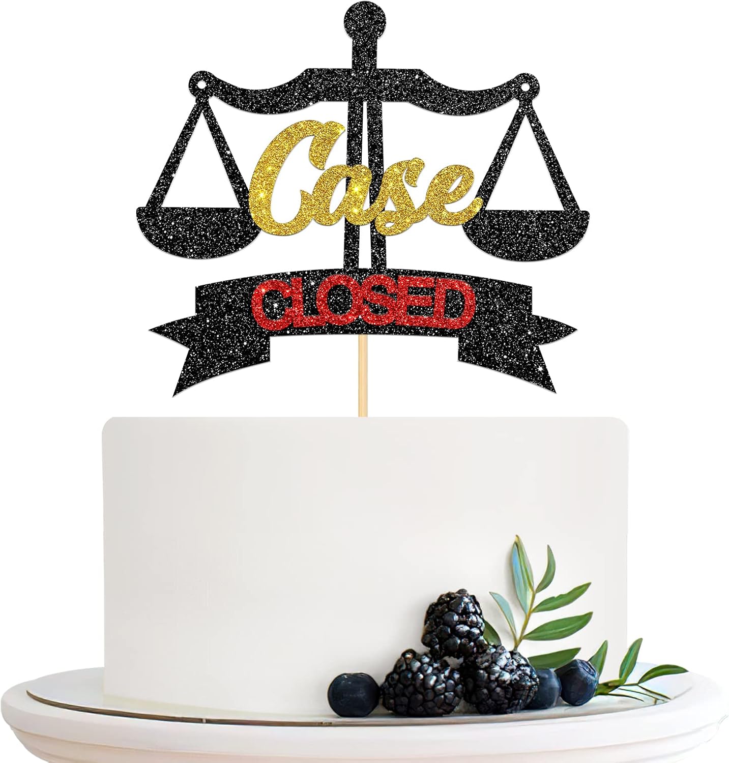 Amazon.com: Halodete Case Closed Cake Topper - Law School Graduation ...