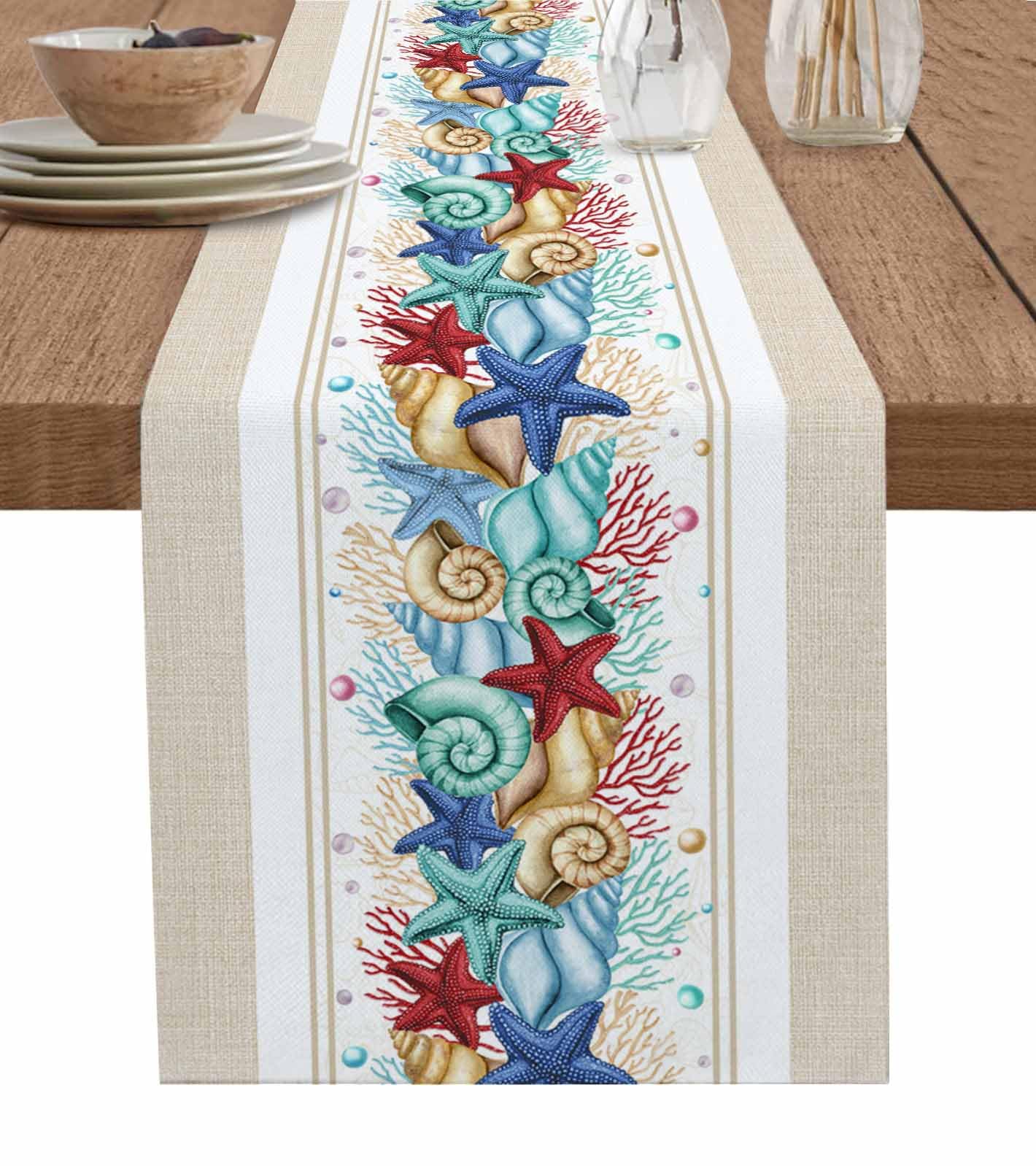 Amazon.com: Lsrtoss Rustic Coastal Table Runner 36 Inches Long ...