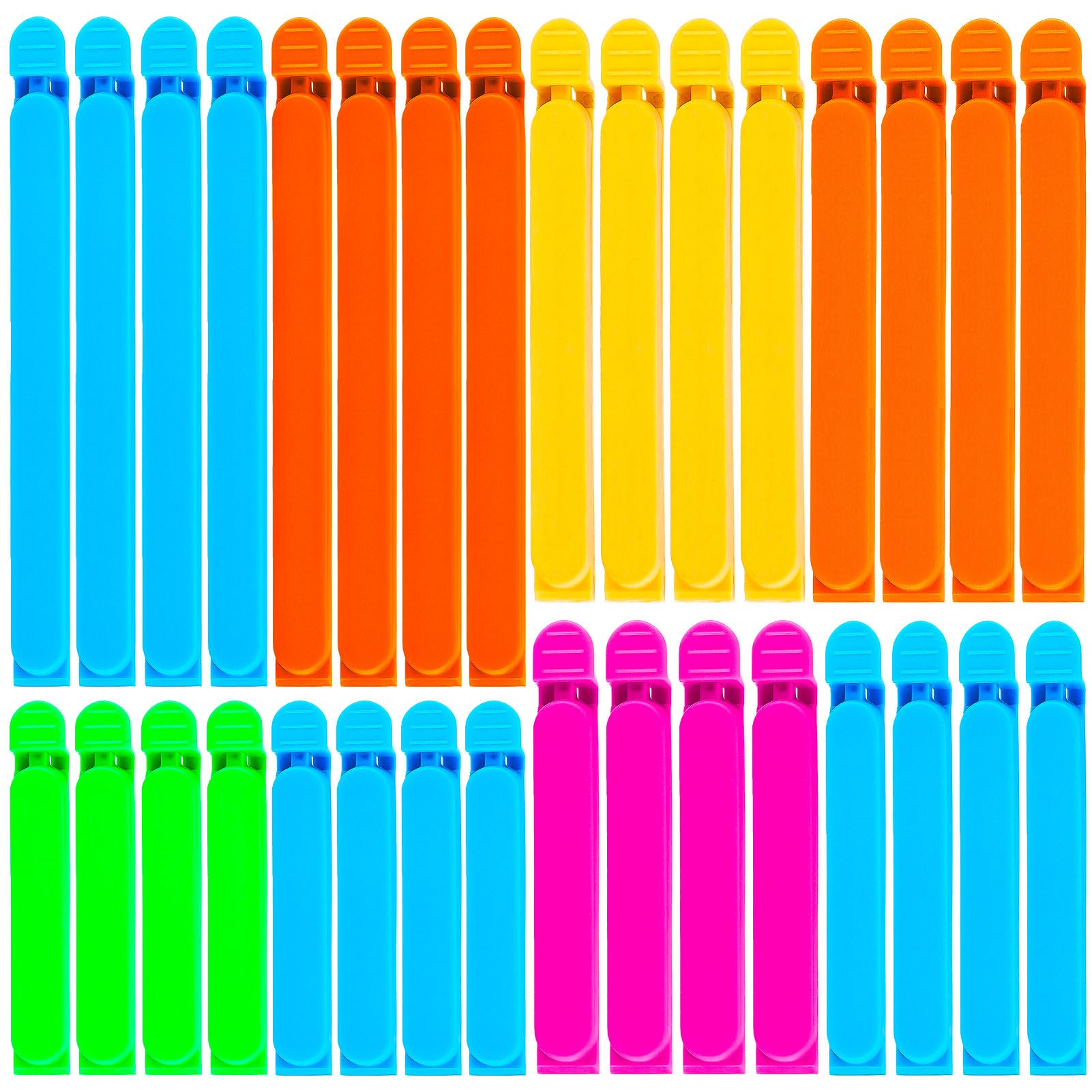 saerryor 32 Pcs Food Bag Clips for Food Storage Sealing Freezer Bag ...