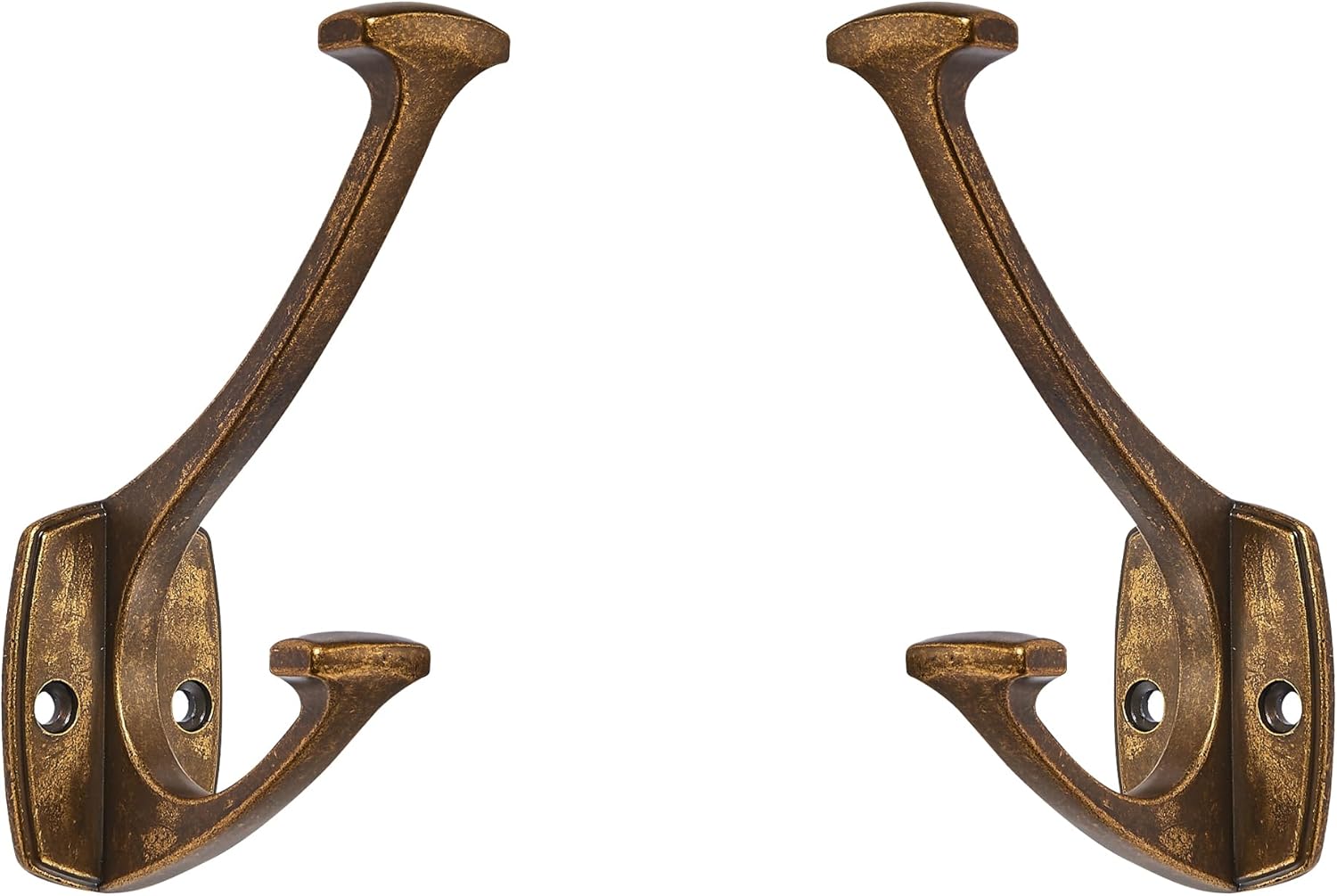 Amazon.com: ZAUYX 2 Pack Antique Brass Hooks Decorative Heavy Duty ...