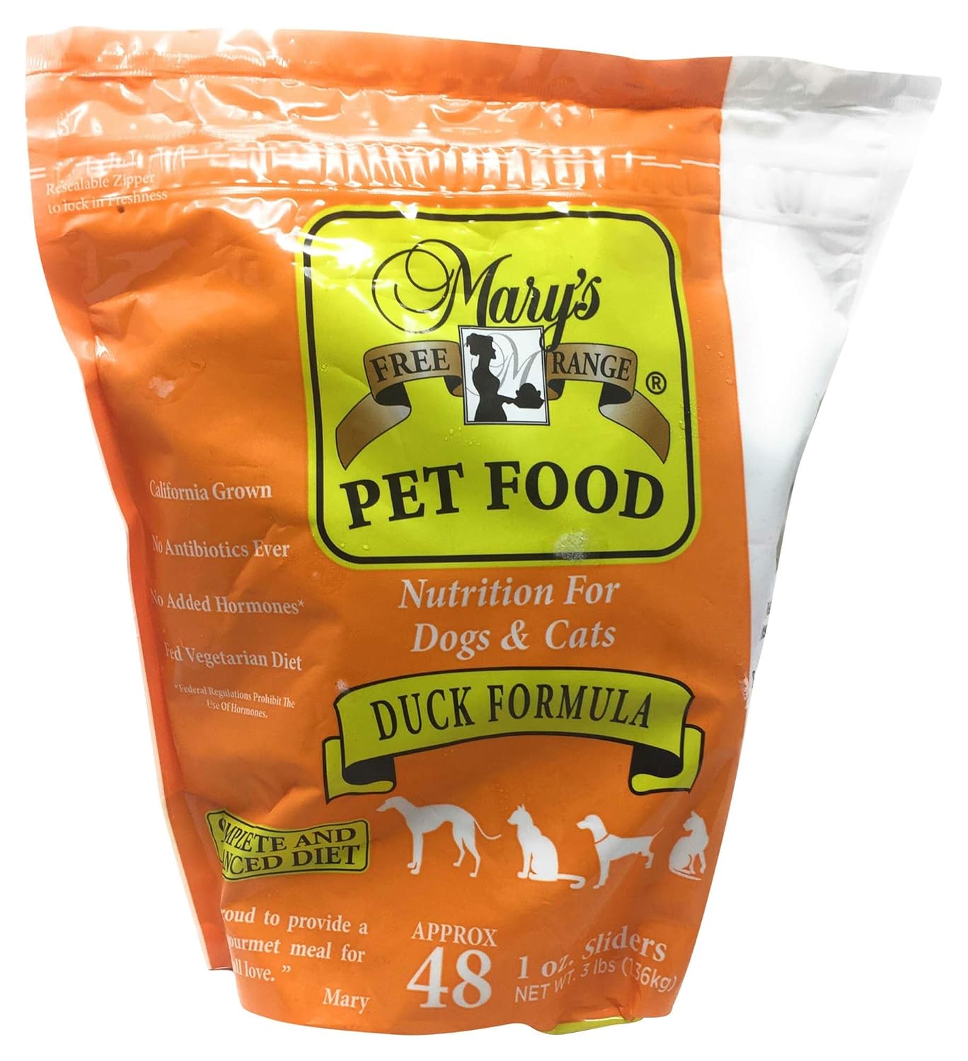 Amazon.com: Mary's Pet Food Sliders Duck Formula for Dogs and Cats, 3 lb : Pet Supplies