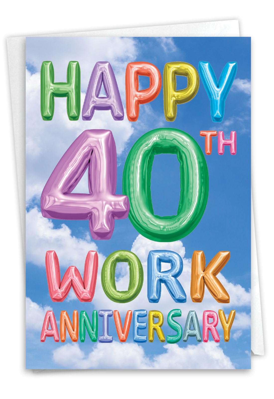 Amazon.com : NobleWorks 40th Anniversary Work Milestone Greeting Card ...