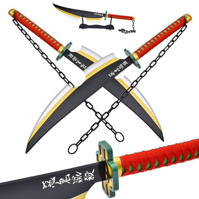 Buy Bamboo Demon Slayer Sword 41inch , Rengoku Sword /Tanjiro Sword ...