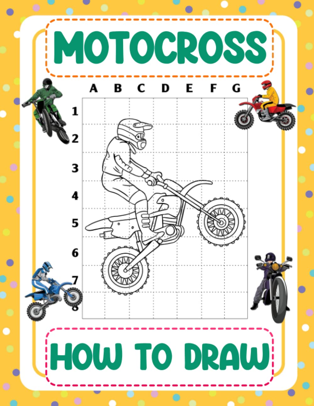 How To Draw Motocross: Easy Step By Step Drawings Motorcycle For Kids ...