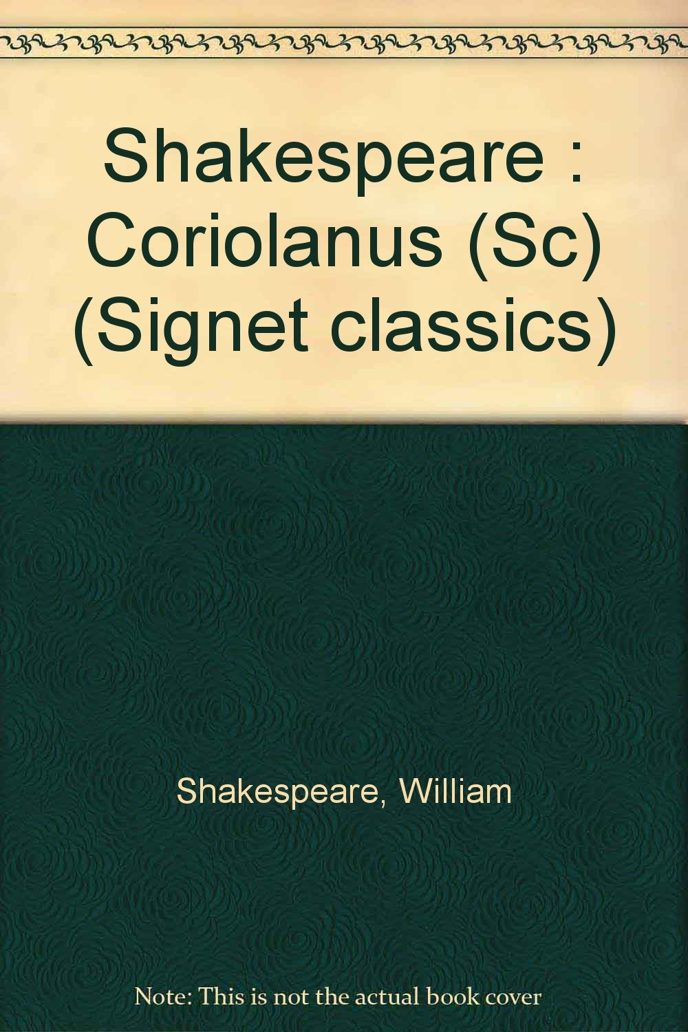 Amazon | Coriolanus (Shakespeare, Signet Classic) | Shakespeare ...