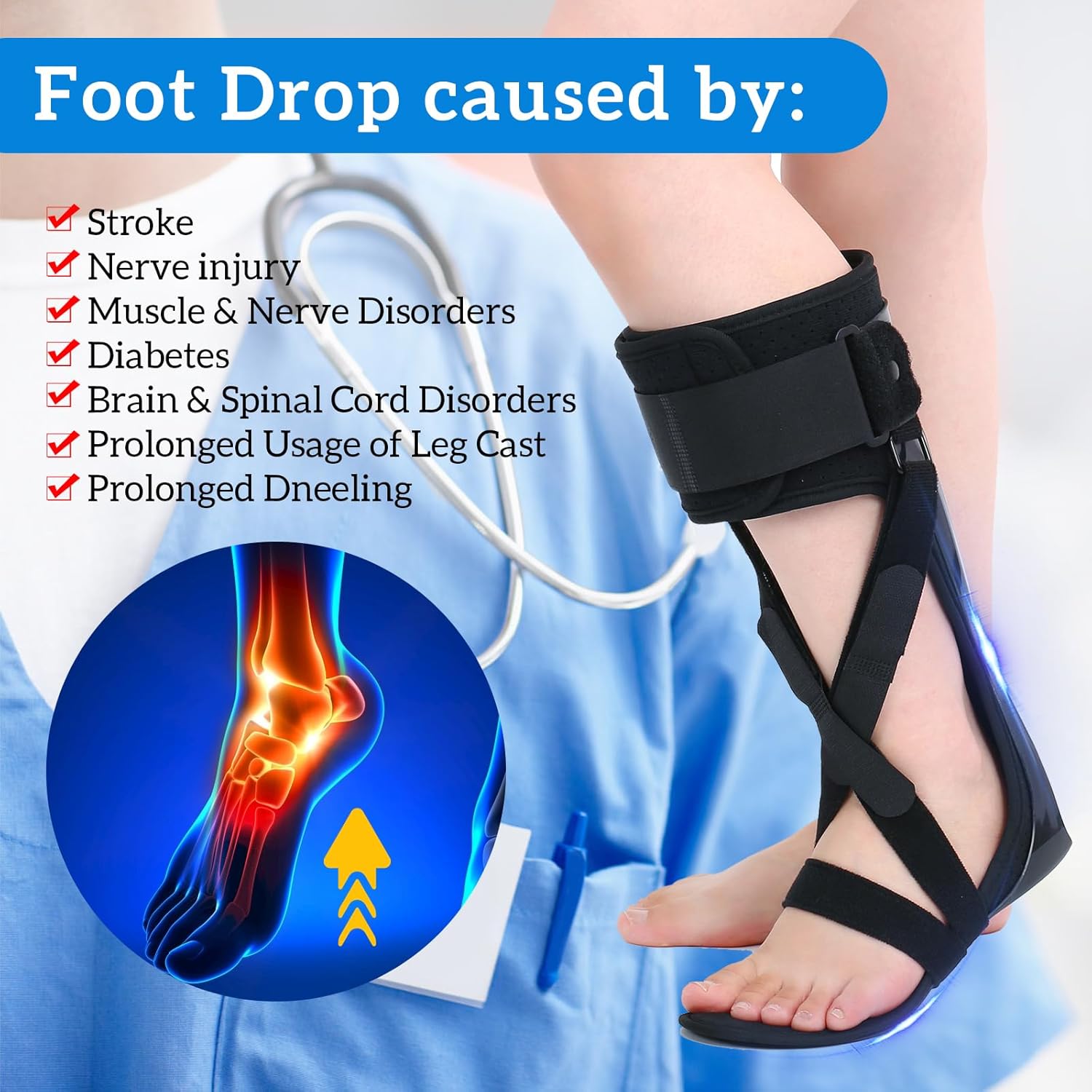Drop Foot Stabilizer for Men & Women - AFO Foot Drop Philippines | Ubuy