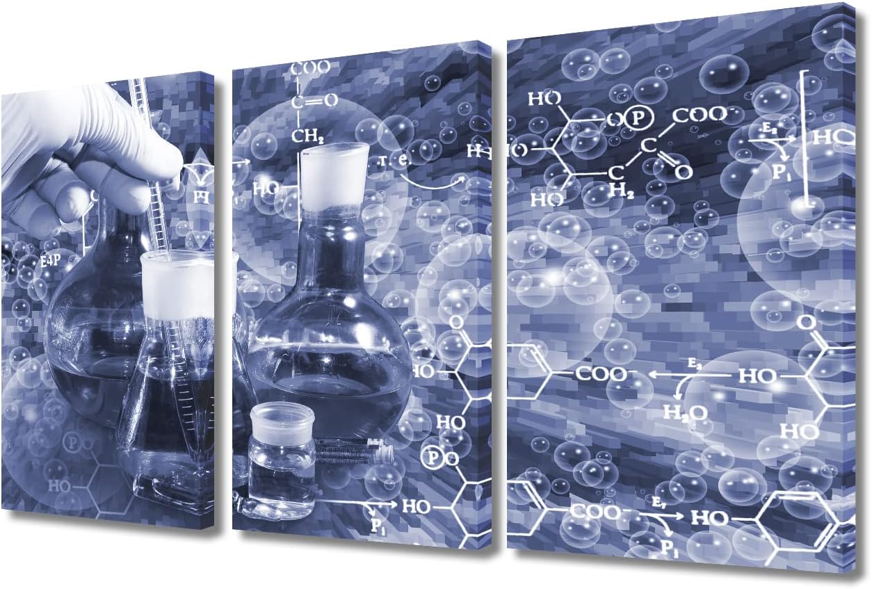 Amazon.com: TUMOVO Laboratory Wall Art 3 Panels Canvas Wall Art ...