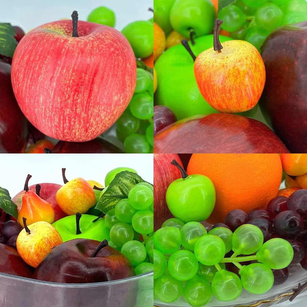 Frutas falsas, 22 piezas de frutas artificiales para decoración, frutas ...