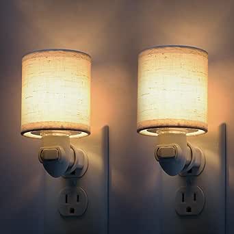 LOIWON Vintage Plug in Night Light with On Off Switch, 2-Pack ...
