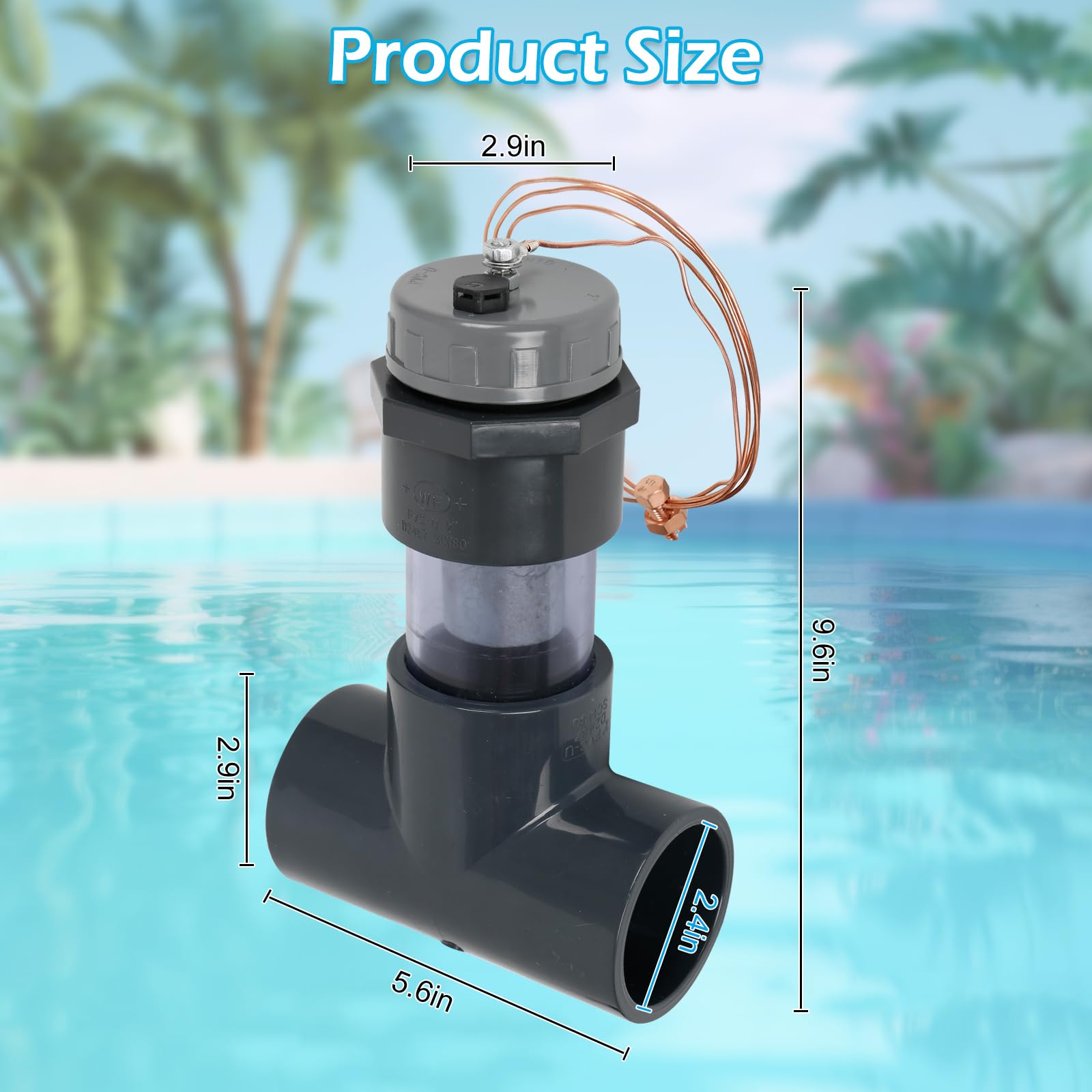 Snapklik.com : WMLBK Zinc Anode For Saltwater Pools 2 Inline Zinc Anode ...