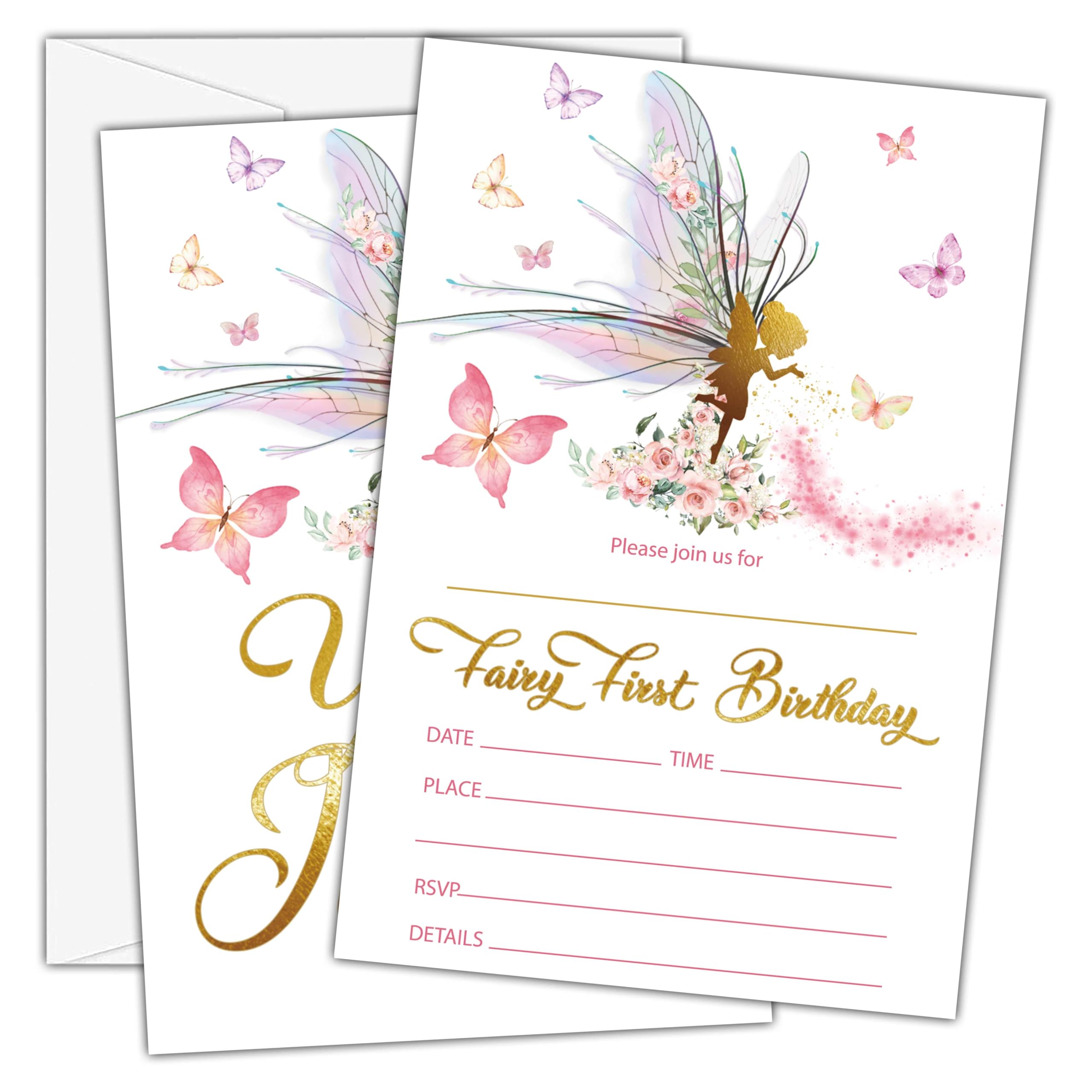 Unique Fairy Birthday Invitations Princess Fairy Birthday Party