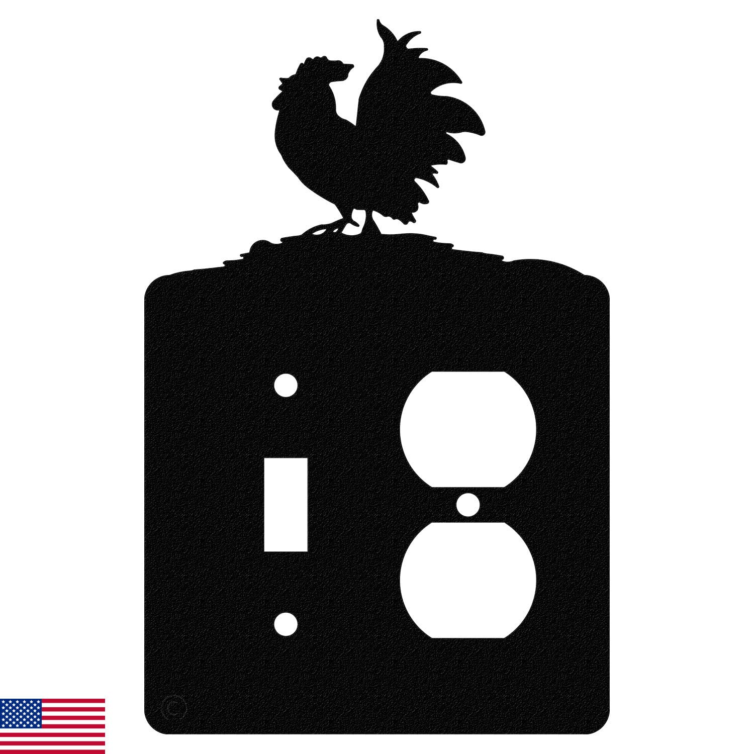 Poultry Rooster Chicken Toggle Light Switch & Single Duplex Wall Plate ...