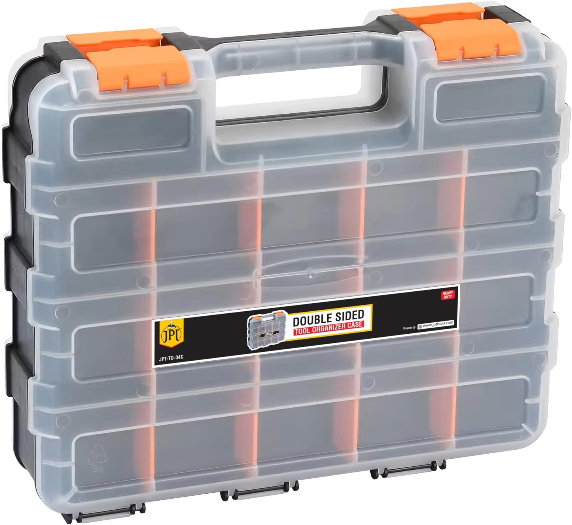 JPT Double-Sided Tool Organizer with 34 Removable Compartments ...