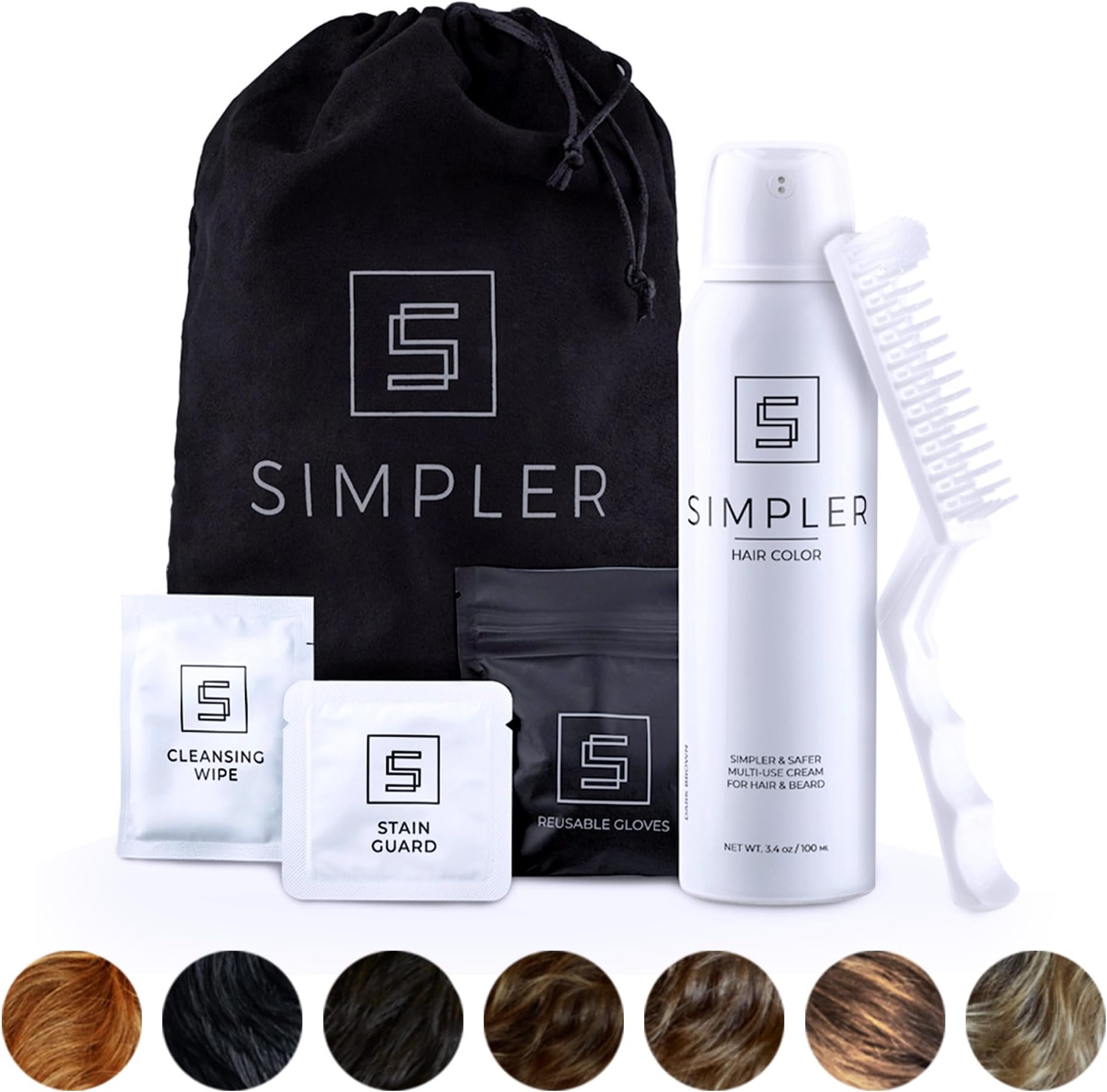 Amazon.com : Simpler Hair Color for Men Kit for Full Gray Coverage ...