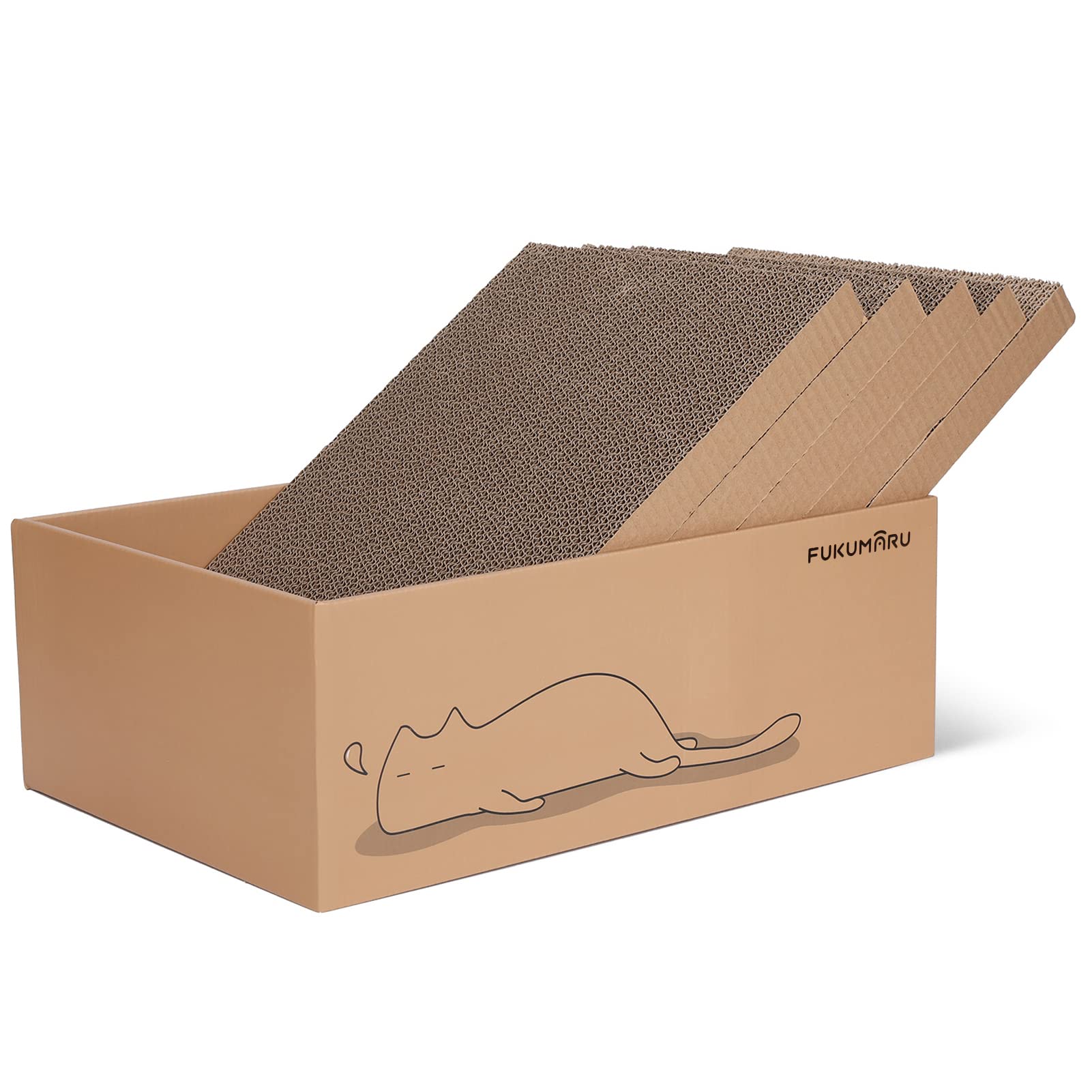 Buy FUKUMARU Cat Scratcher With Box 5 PCS Reversible Cat Scratch Pad buy-fukumaru-cat-scratcher-with-box-5-pcs-reversible-cat-scratch-pad